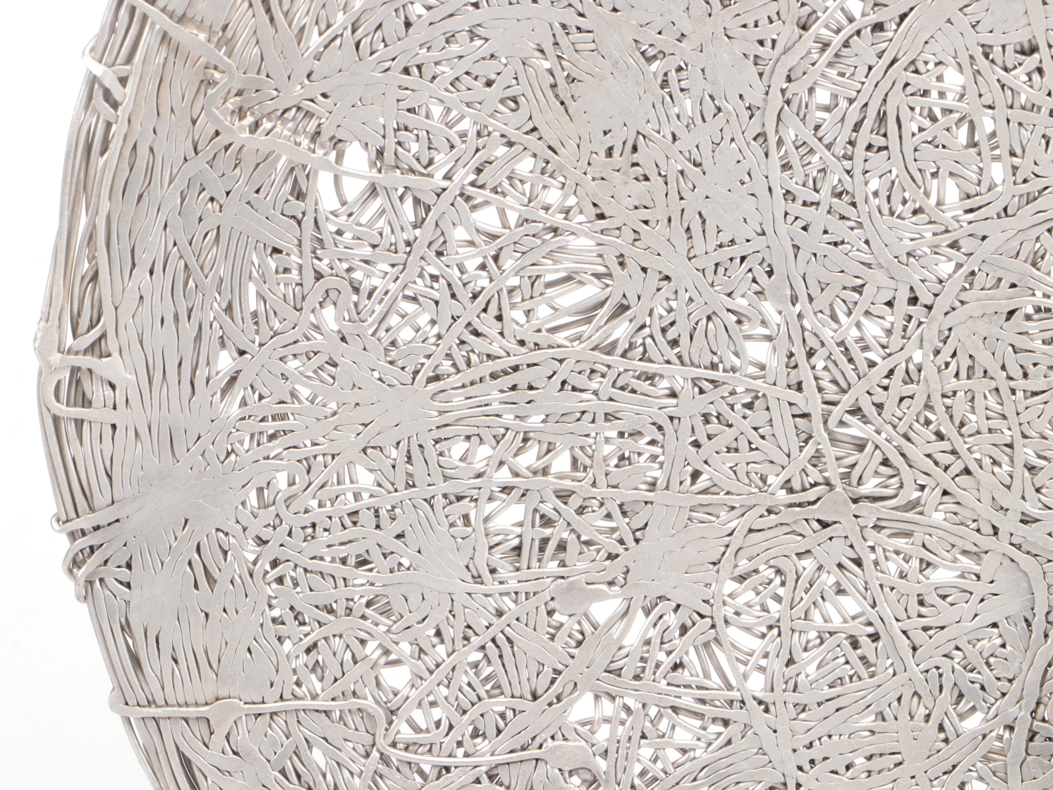 Michael Aram Silver Tone Pressed Metal Wire Platter | Everything But ...