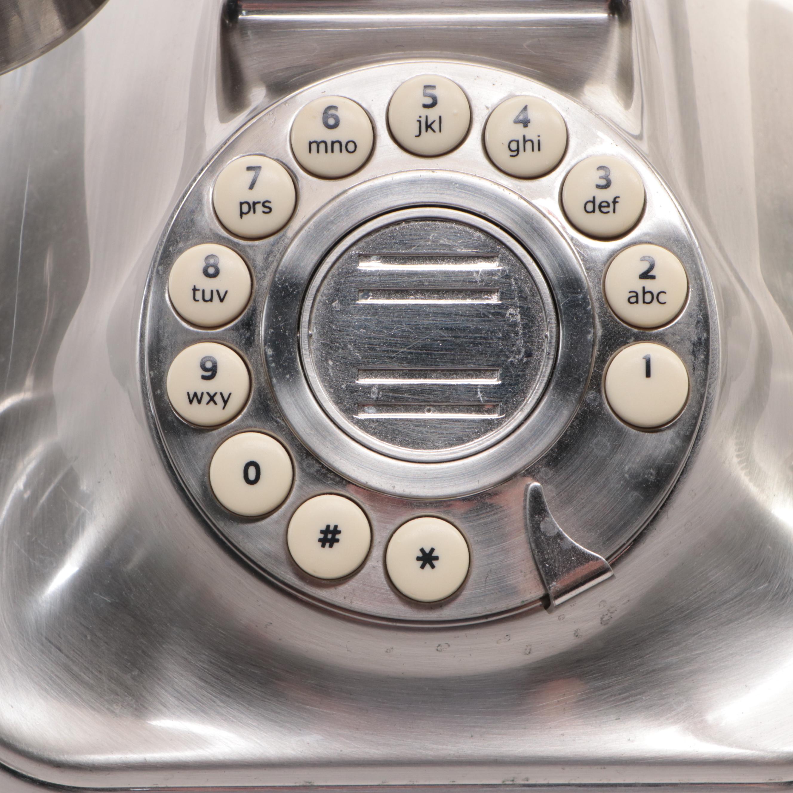 PF Products Chrome Finish Rotary Dial Telephone | EBTH