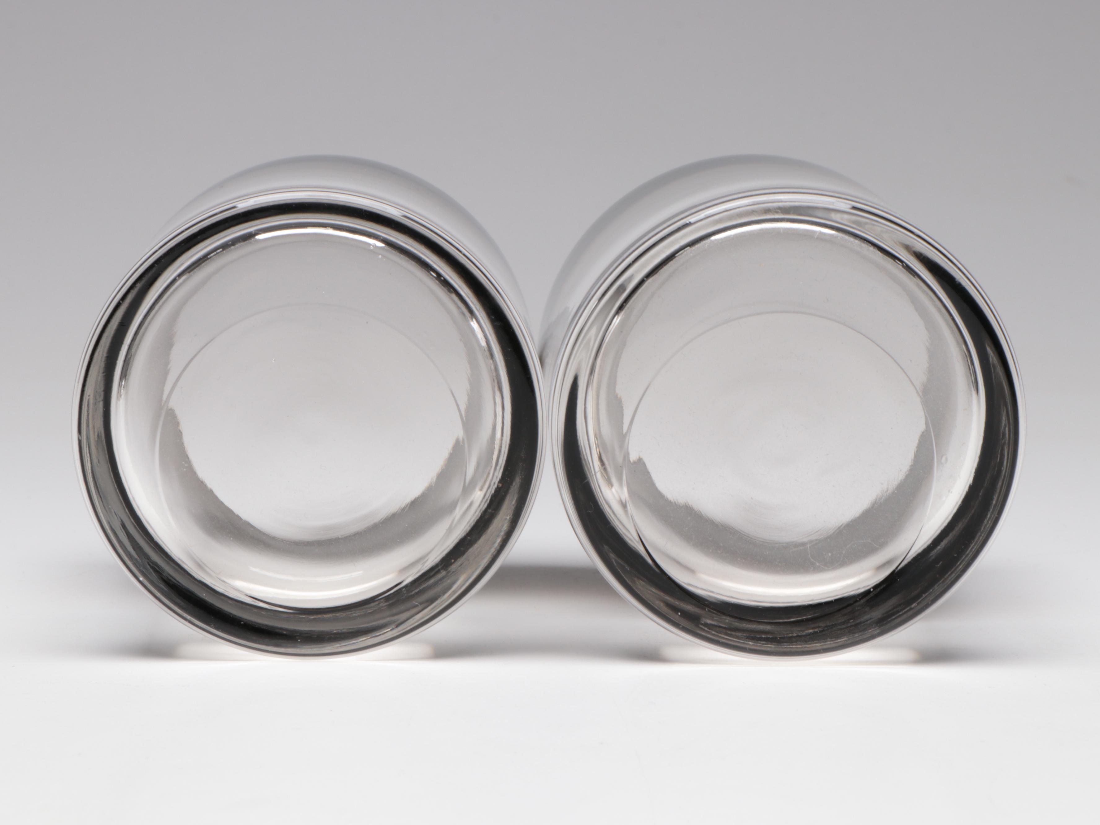 Vitreon "Queen's Luster" Low Ball Glasses and Caddy with Other Barware ...