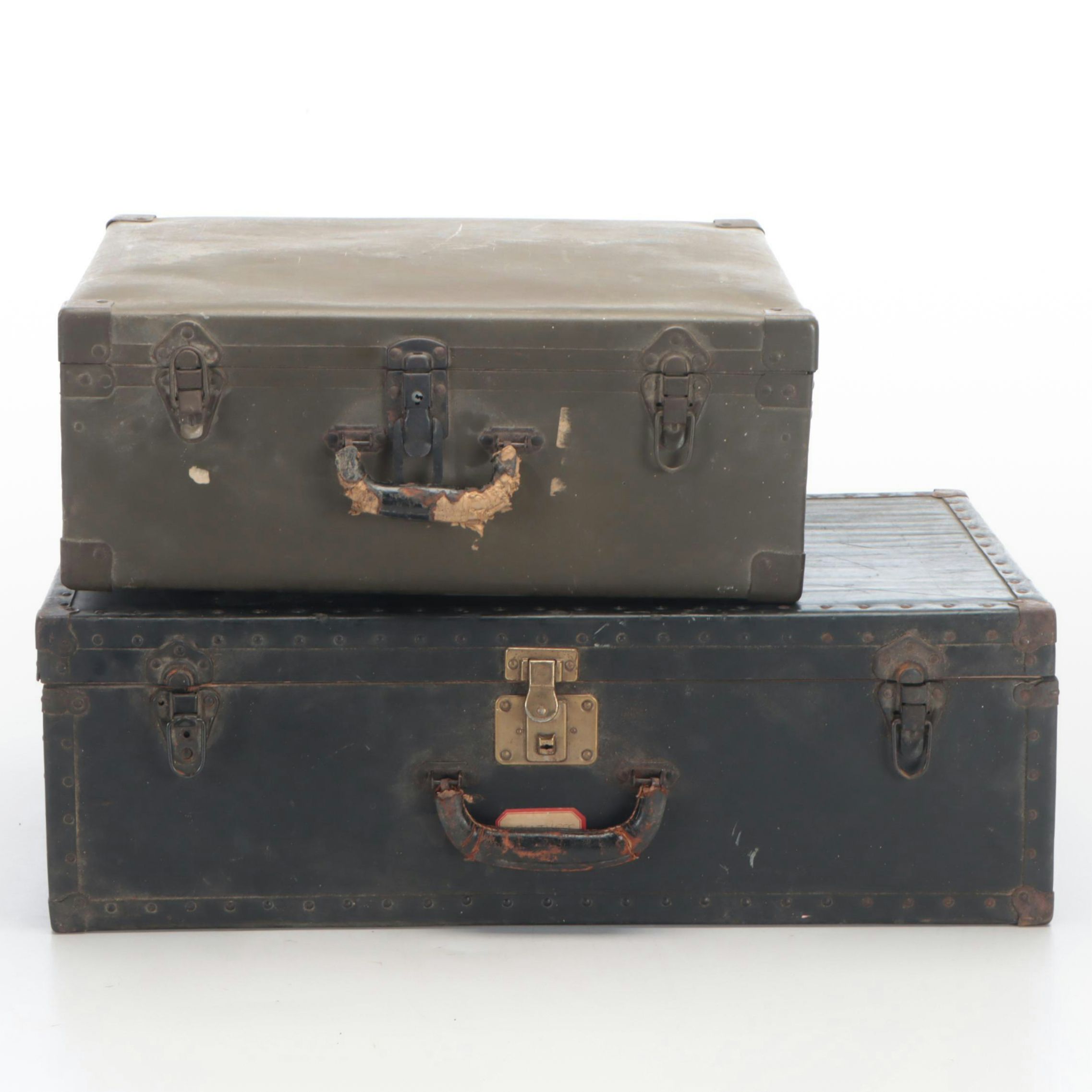 Two Victorian Metal Bound Trunks, 19th Century | EBTH