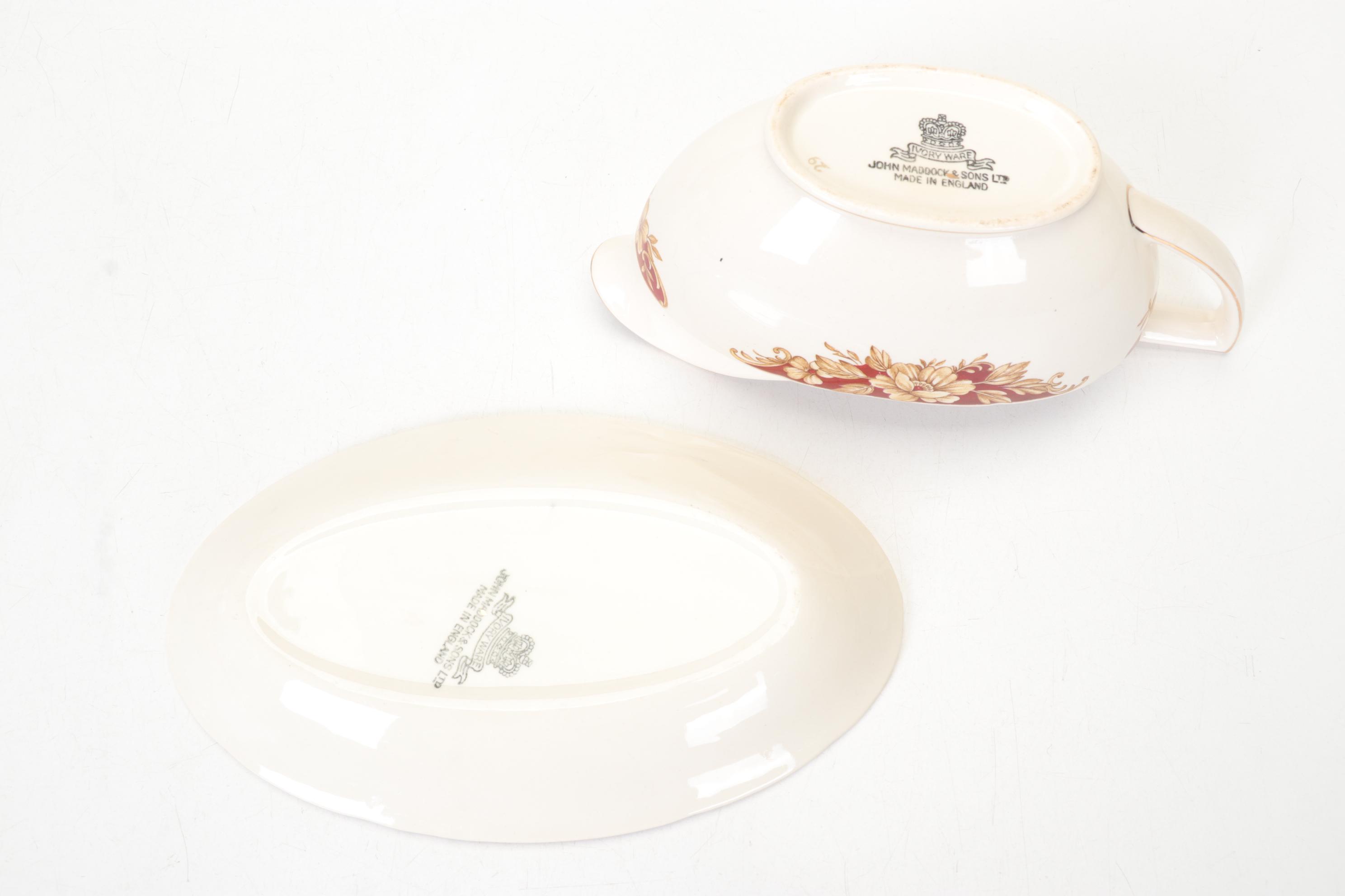 Royal Ivory Ware Porcelain Dinnerware by John Maddock & Sons ...