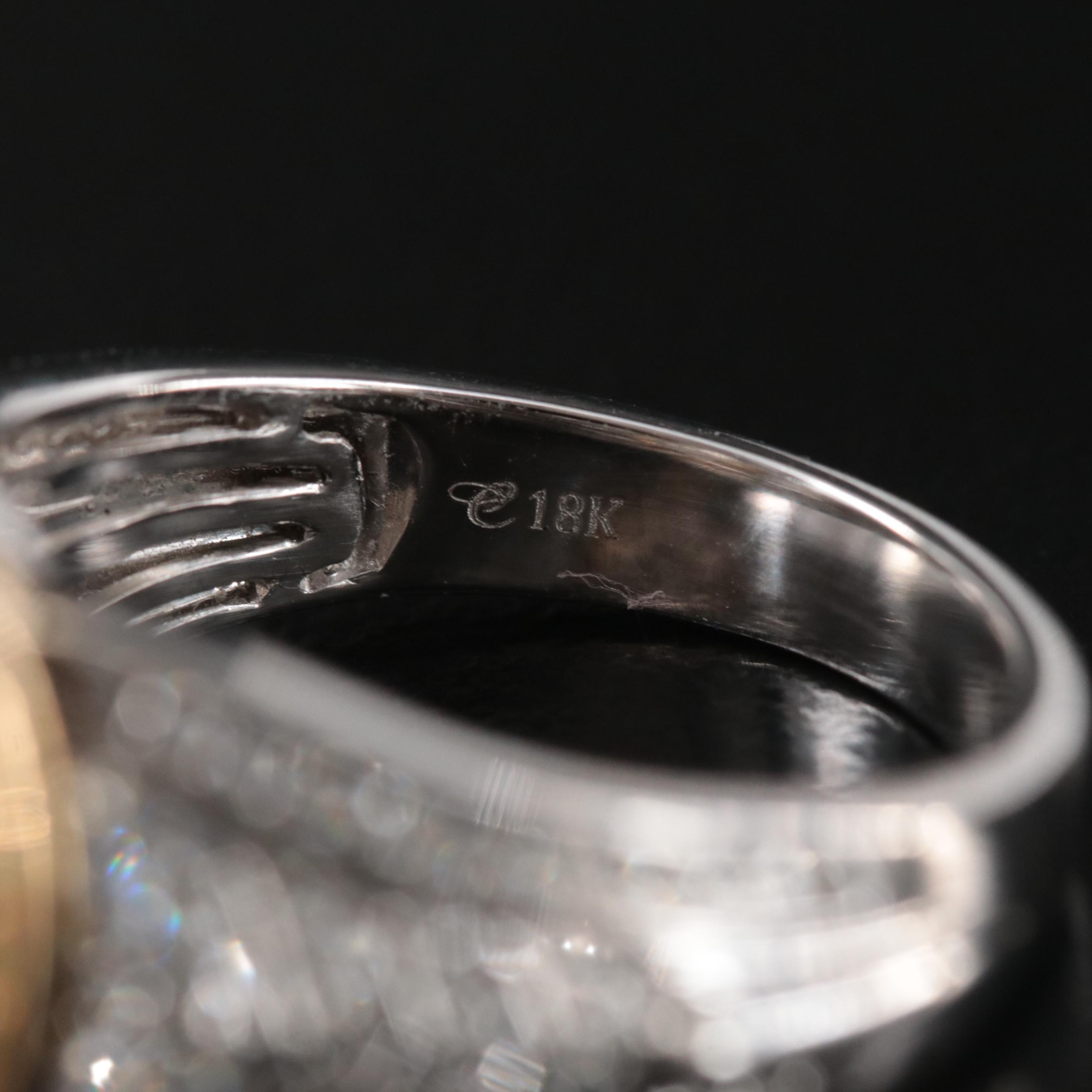 Chromia 18K 1.12 CT Taaffeite and Diamond Ring with Fancy Yellow ...