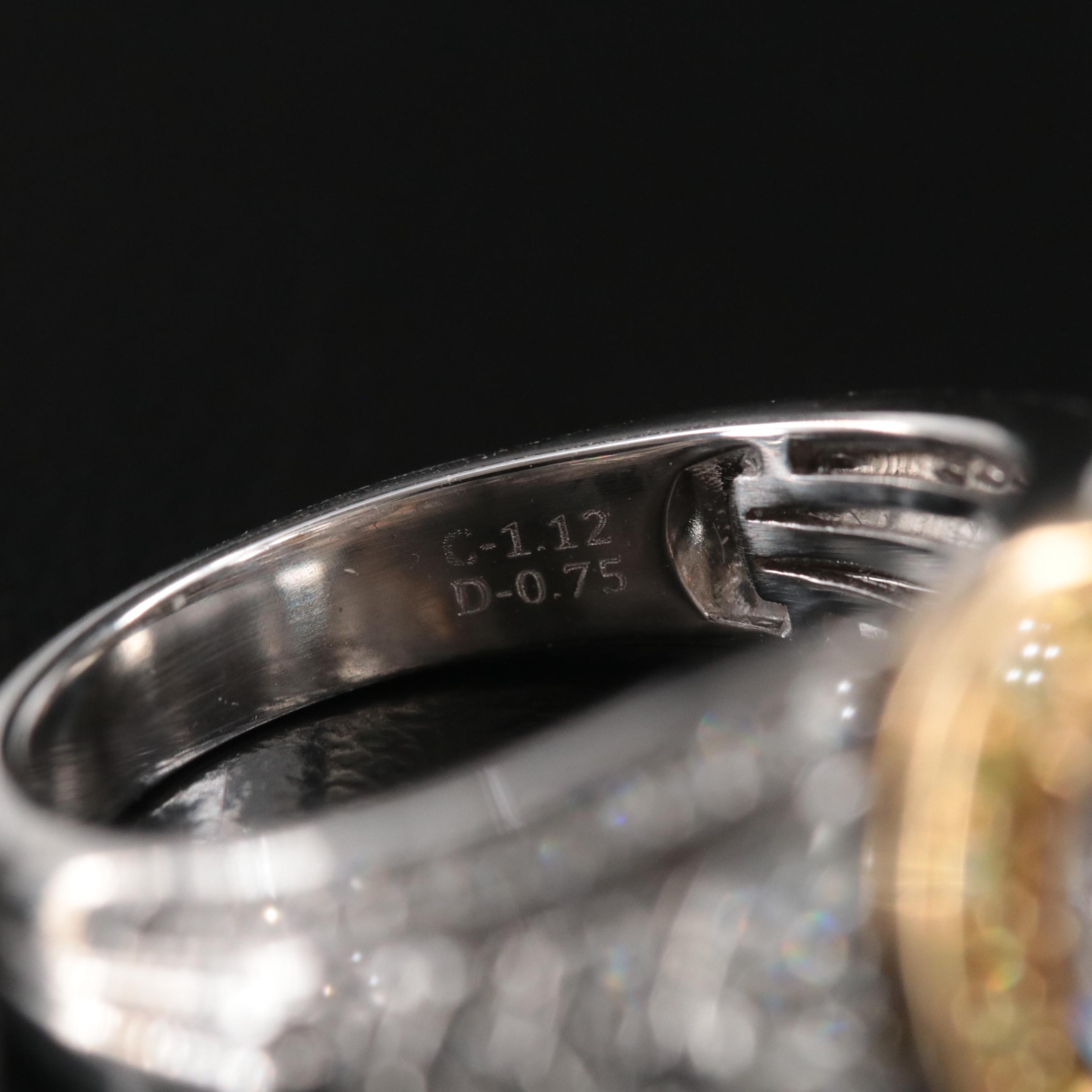 Chromia 18K 1.12 CT Taaffeite and Diamond Ring with Fancy Yellow ...