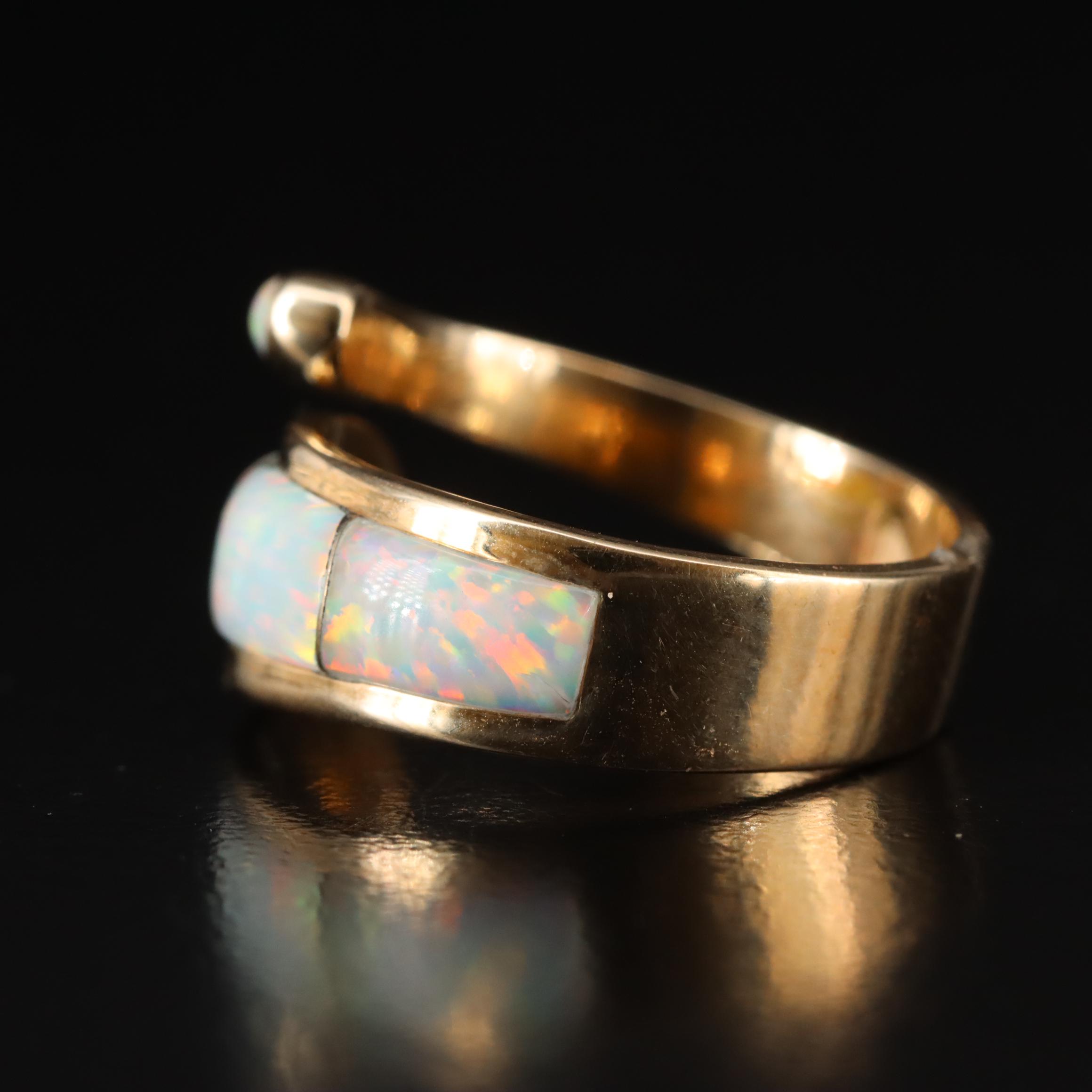 14K Opal Bypass Ring | Everything But The House