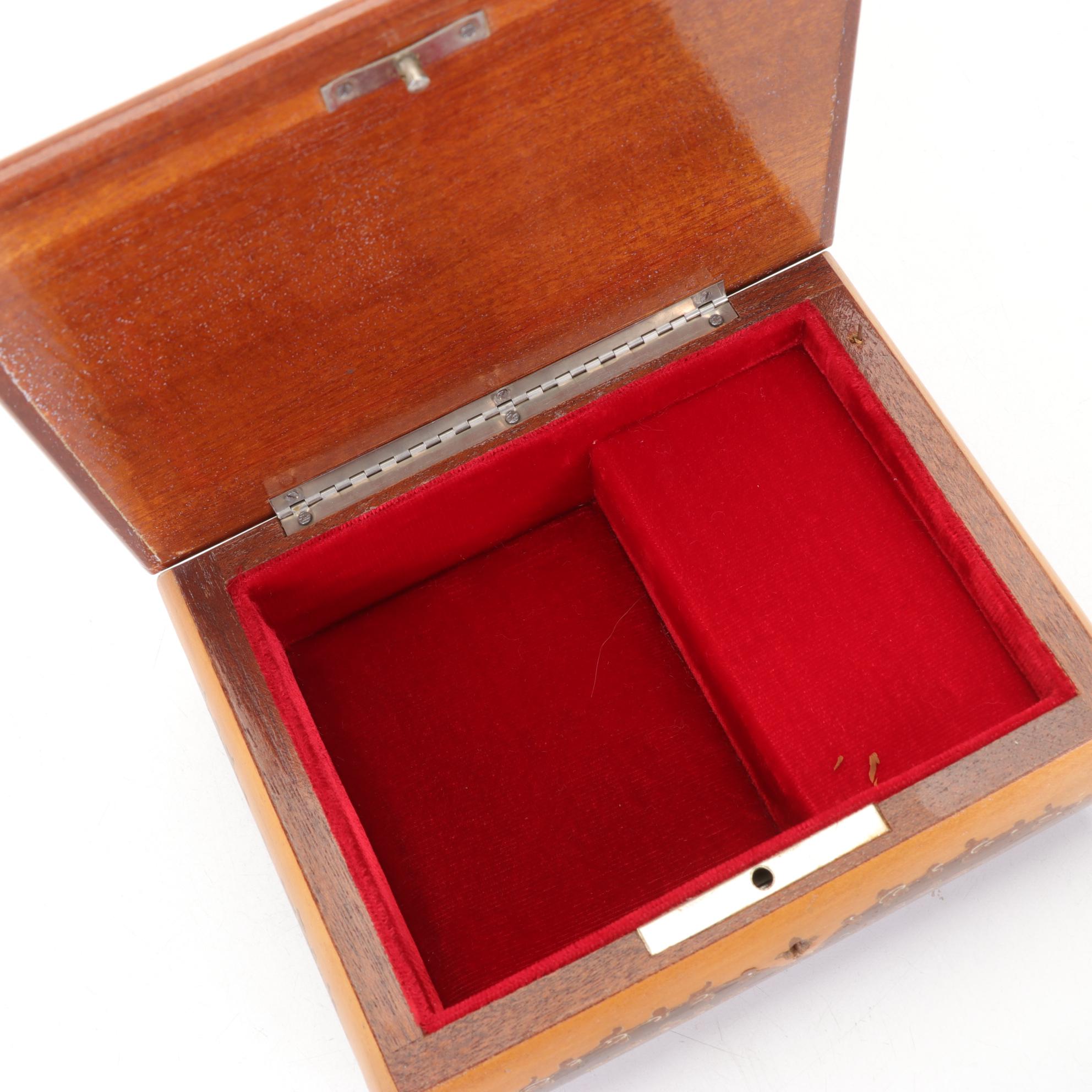 Mapsa Inlaid Music Jewelry Box with Inlaid Box | EBTH
