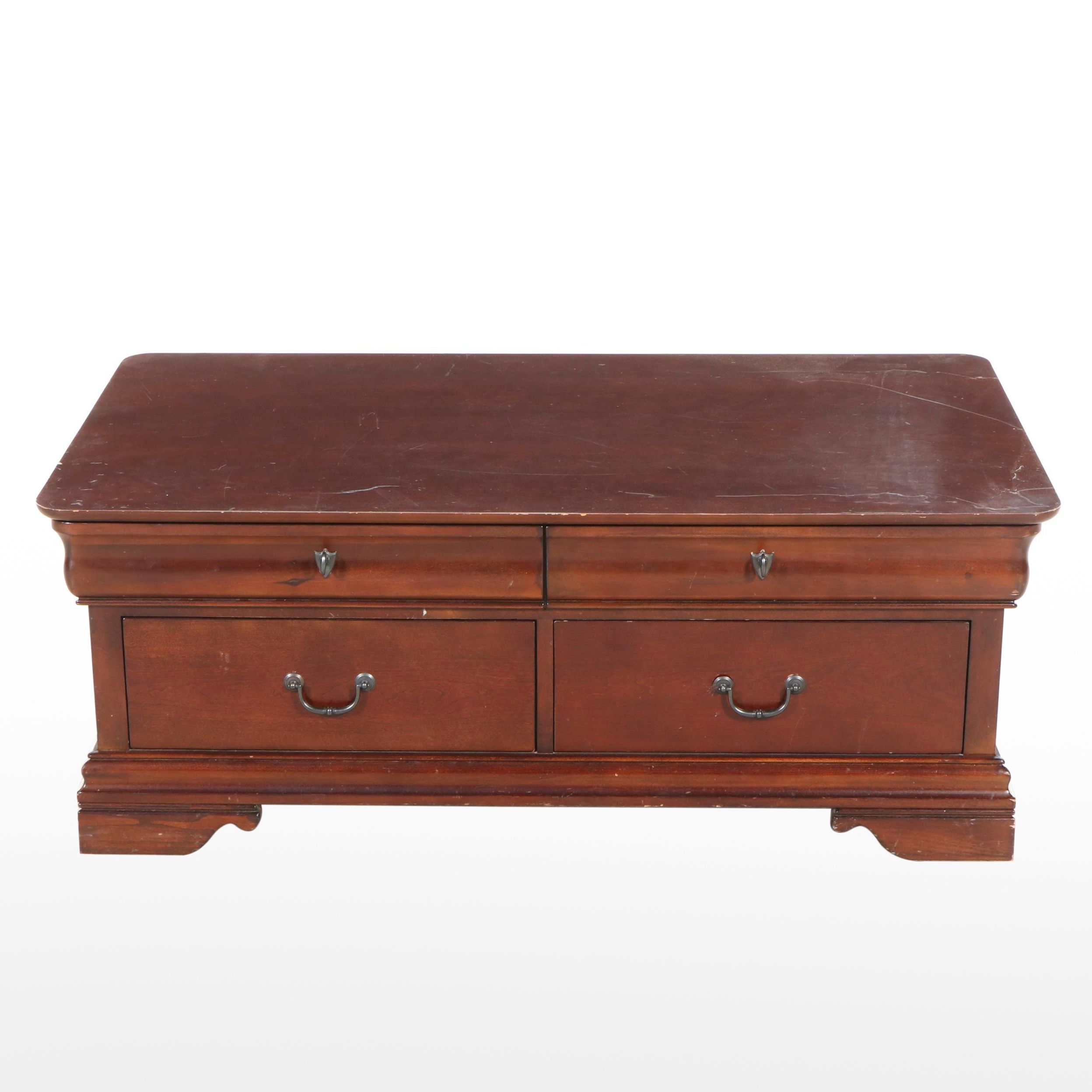 Broyhill Louis Philippe Style Cherrywood-Stained Coffee Table | EBTH