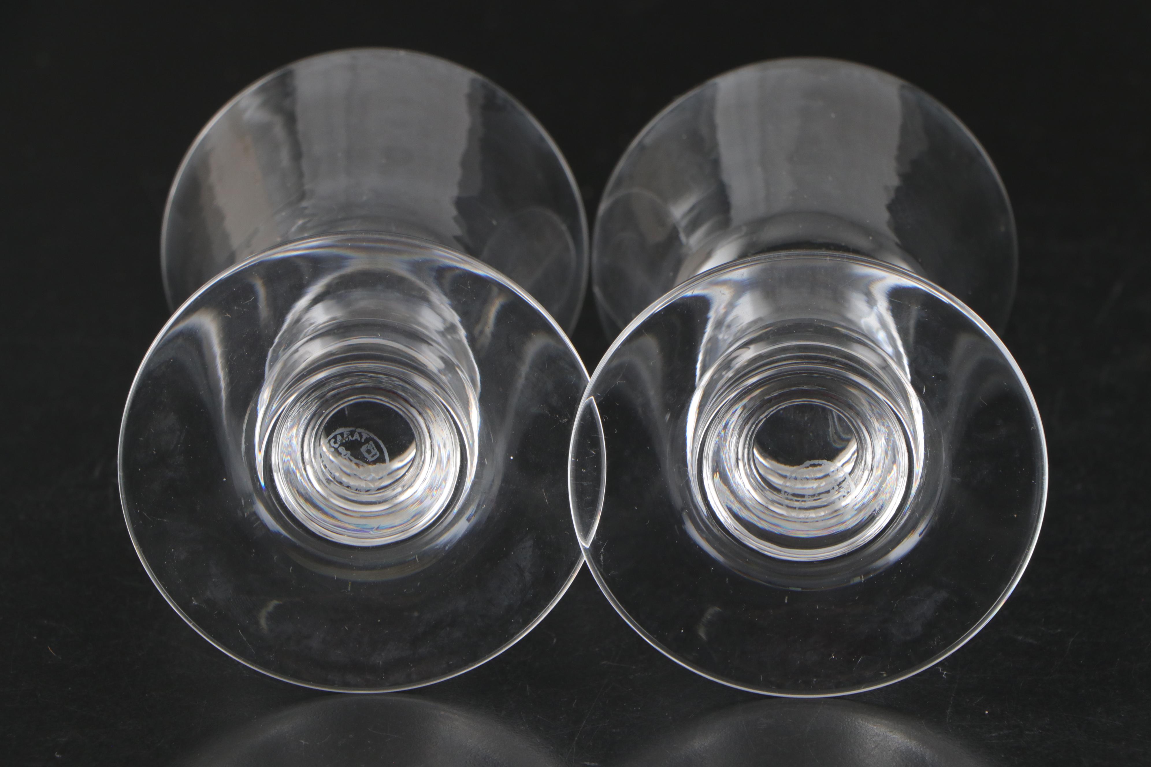 Baccarat Crystal "Sully" Port Wine Glasses and Dyonisos Decanter ...