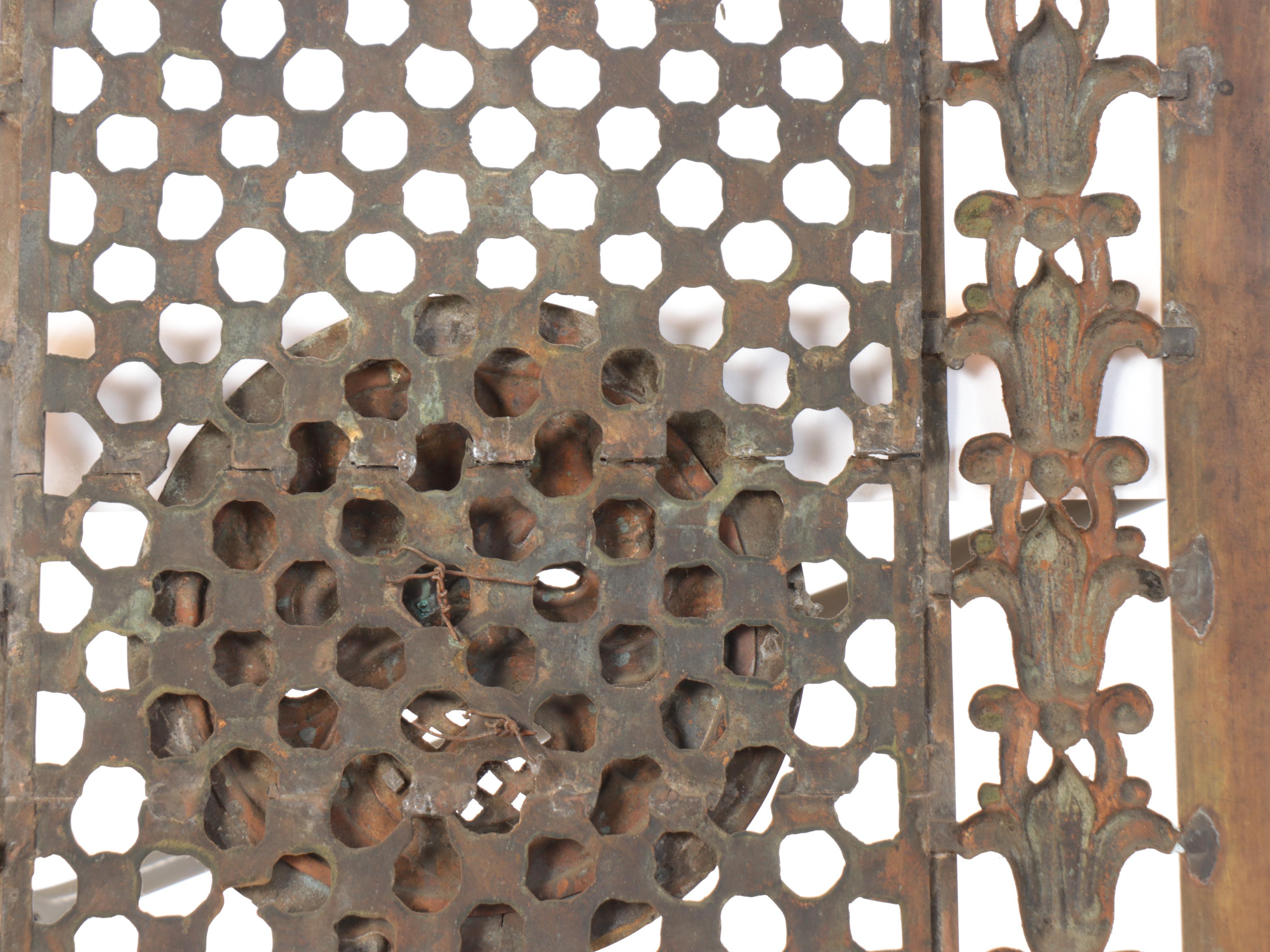 Architectural Salvage Empire Style Polished Brass & Copper Fretwork ...