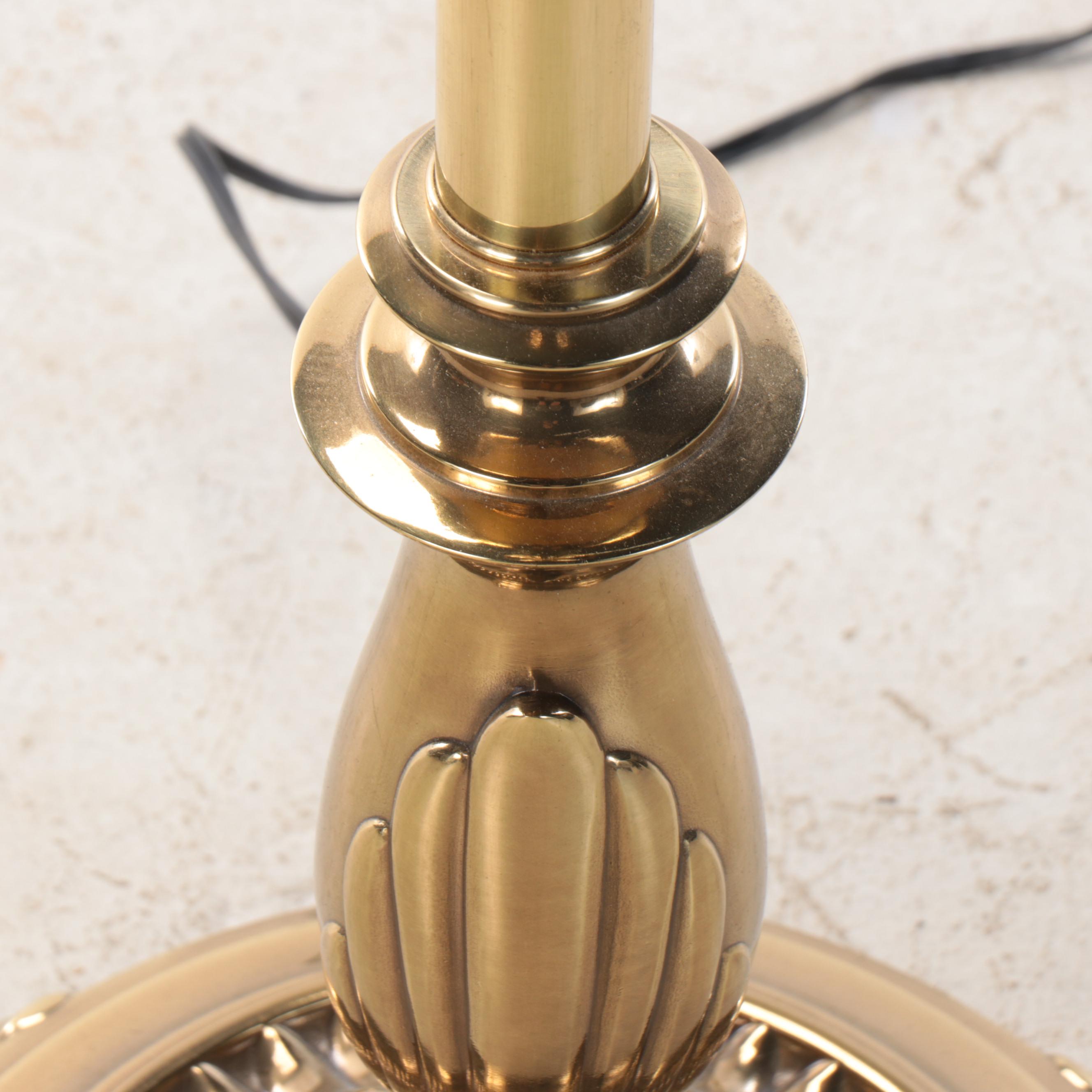Rembrandt Lacquered Brass Halogen Torchiere Floor Lamp, Late 20th C ...