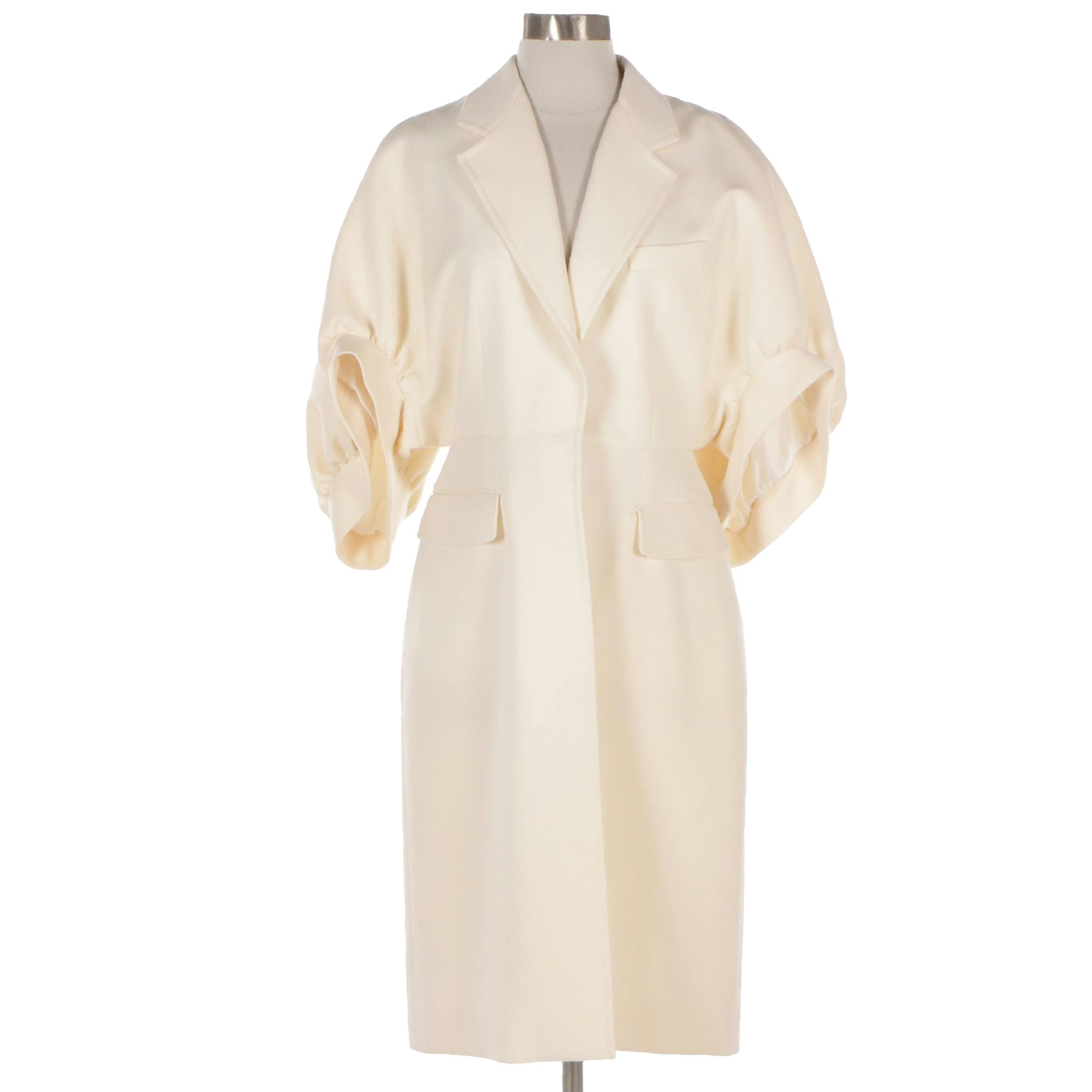 Givenchy Cream Wool Balloon Sleeve Blazer Dress, With Tags | Everything ...