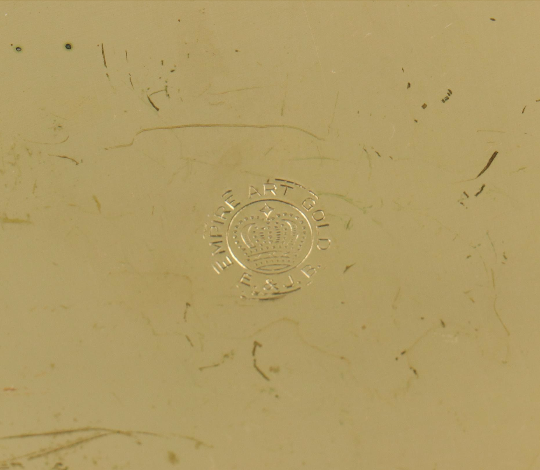 E & J Bass Inc. Empire Art Gold Guilloché and Bejeweled Vanity Set, c. 1920 | EBTH