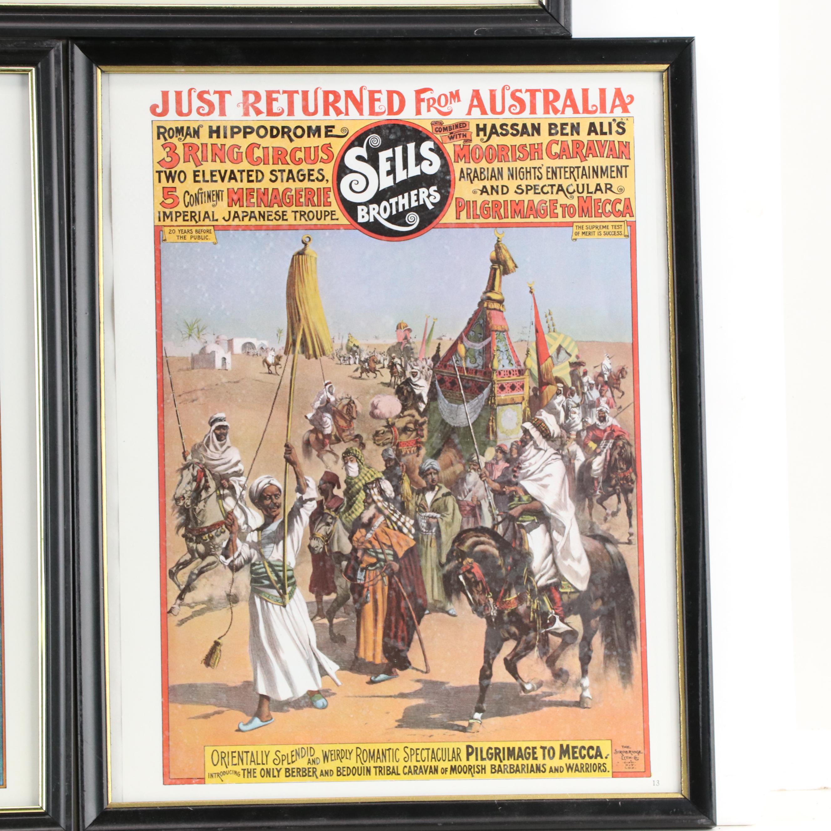 Five Prints of Various Strobridge Circus Posters | Everything But The House