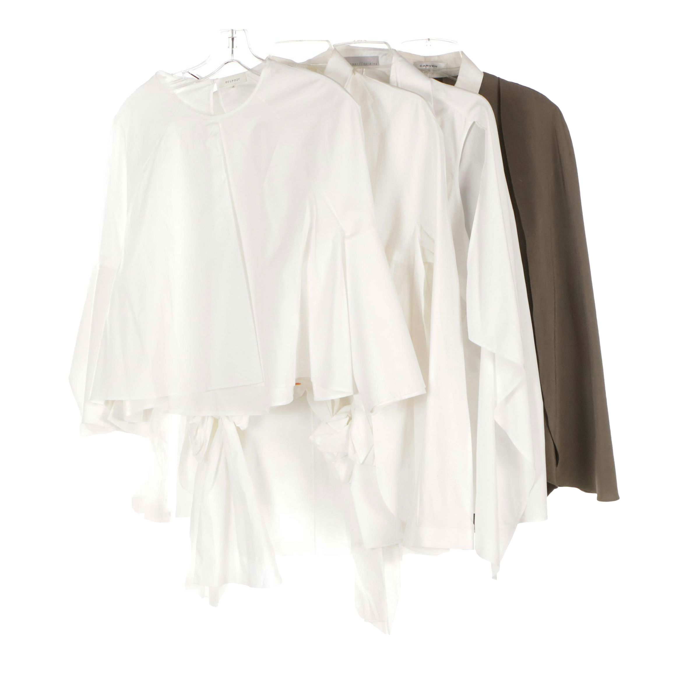 Delpozc and Palmer Harding and Carven Long Sleeve Button-Up Blouses ...