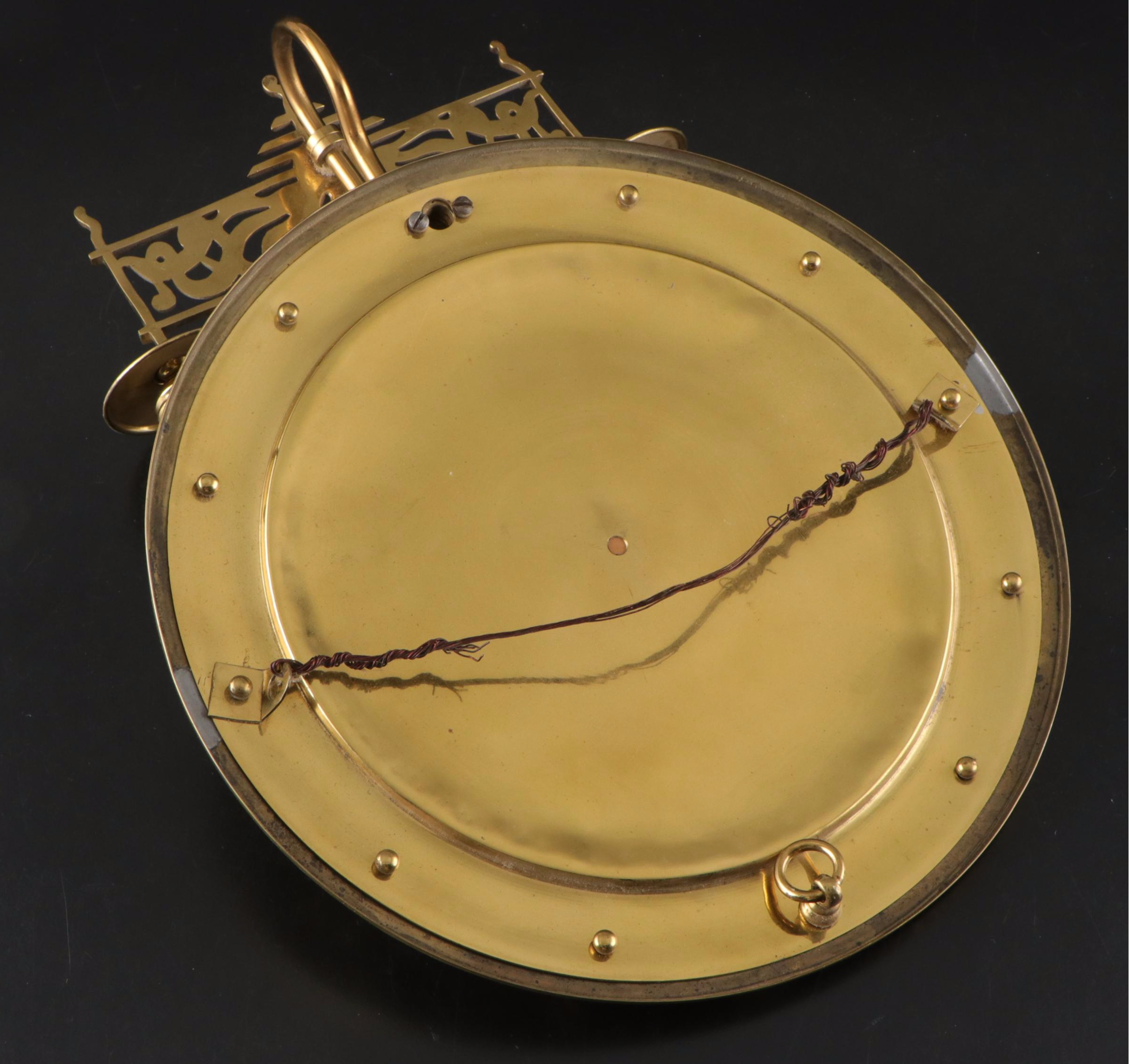 Lacquered Brass Dual Arm Wall Candle Sconce with Reflector Mirror ...