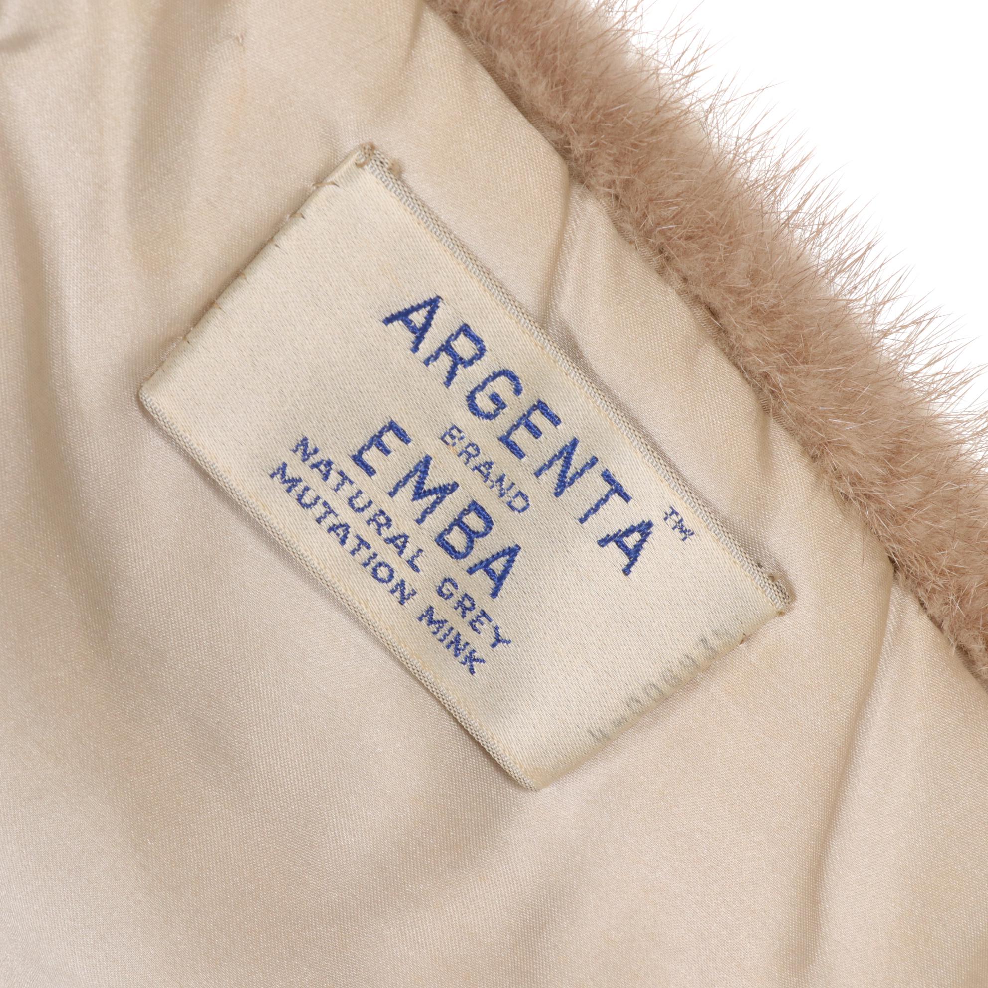 EMBA Gray Mutation Mink Fur Stole, 1960s | EBTH