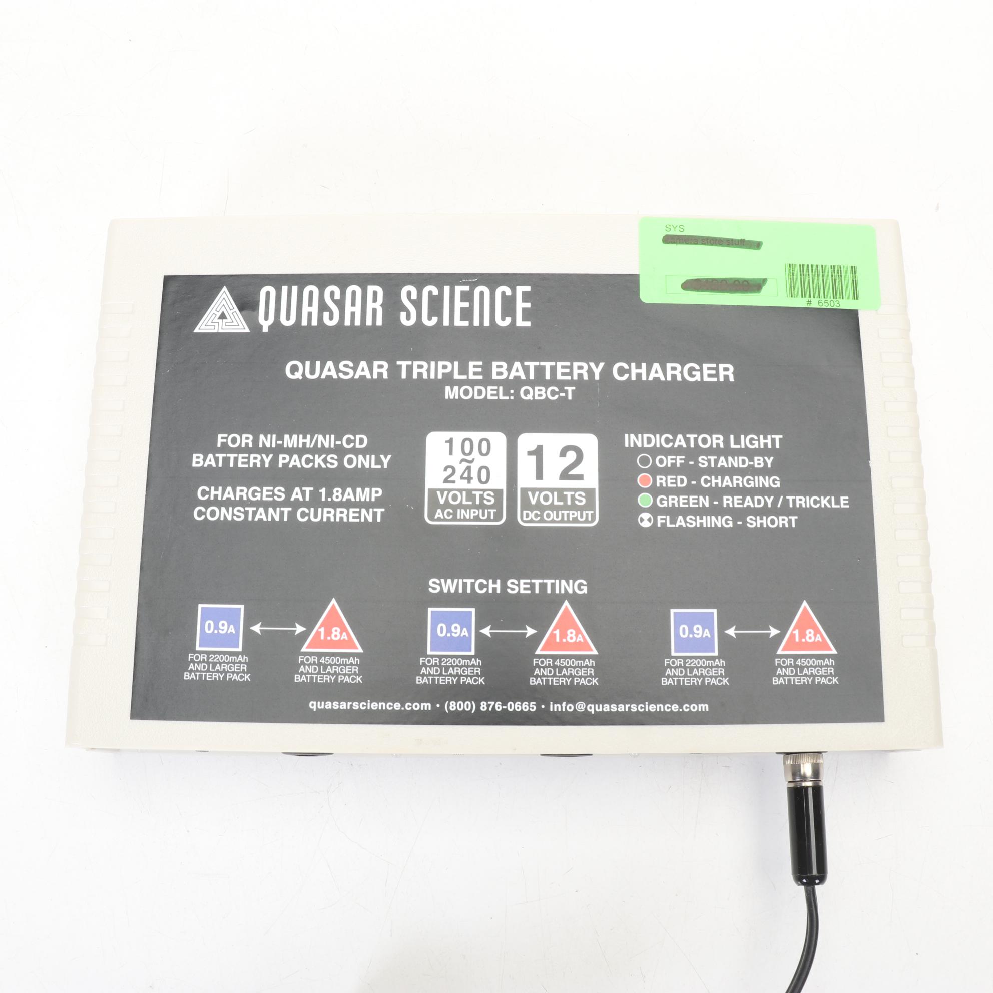 Quasar Science Triple Battery Charger | Everything But The House