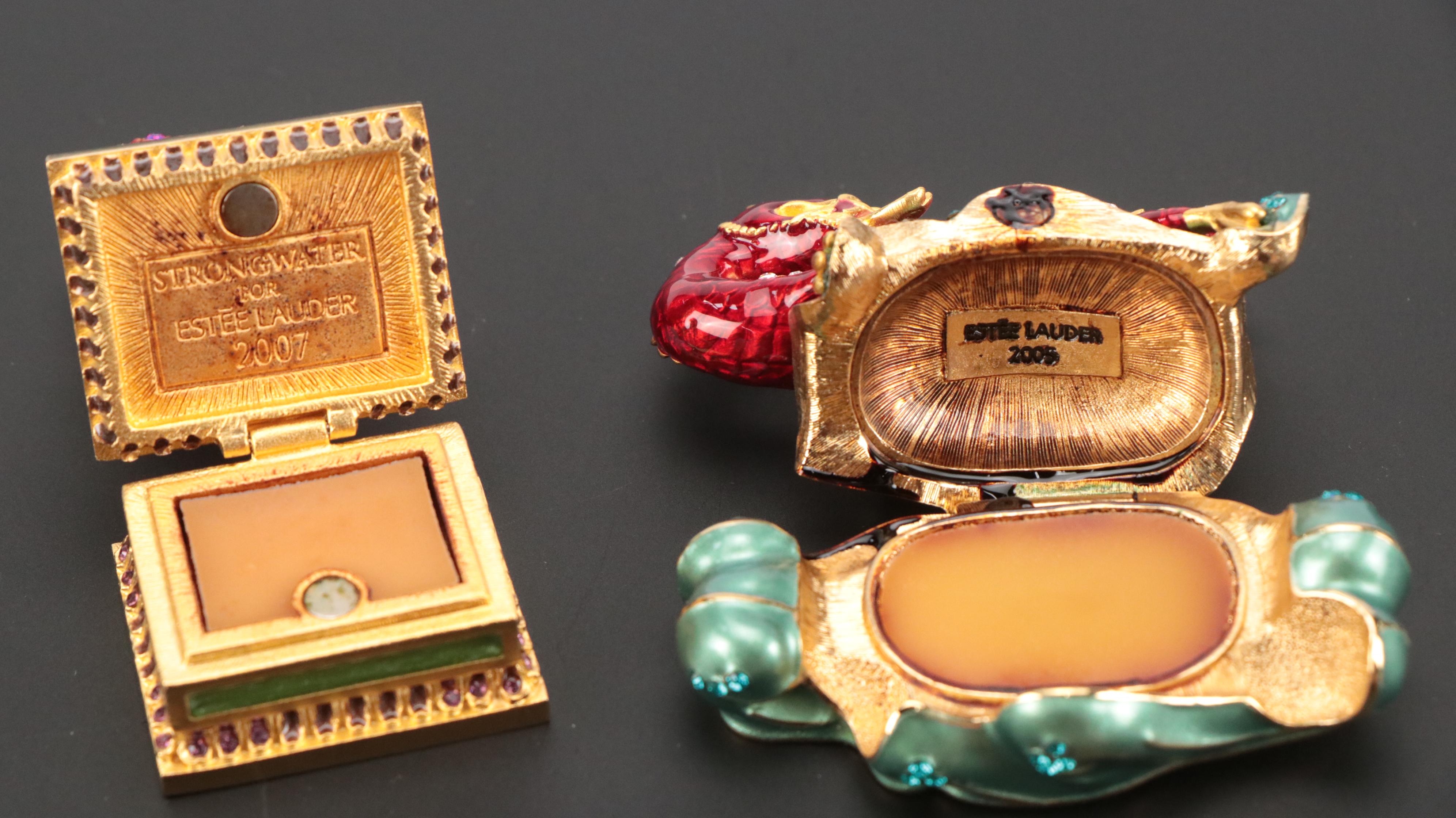 Jay Strongwater for Estée Lauder Solid Perfumes in Ornamental Compacts ...