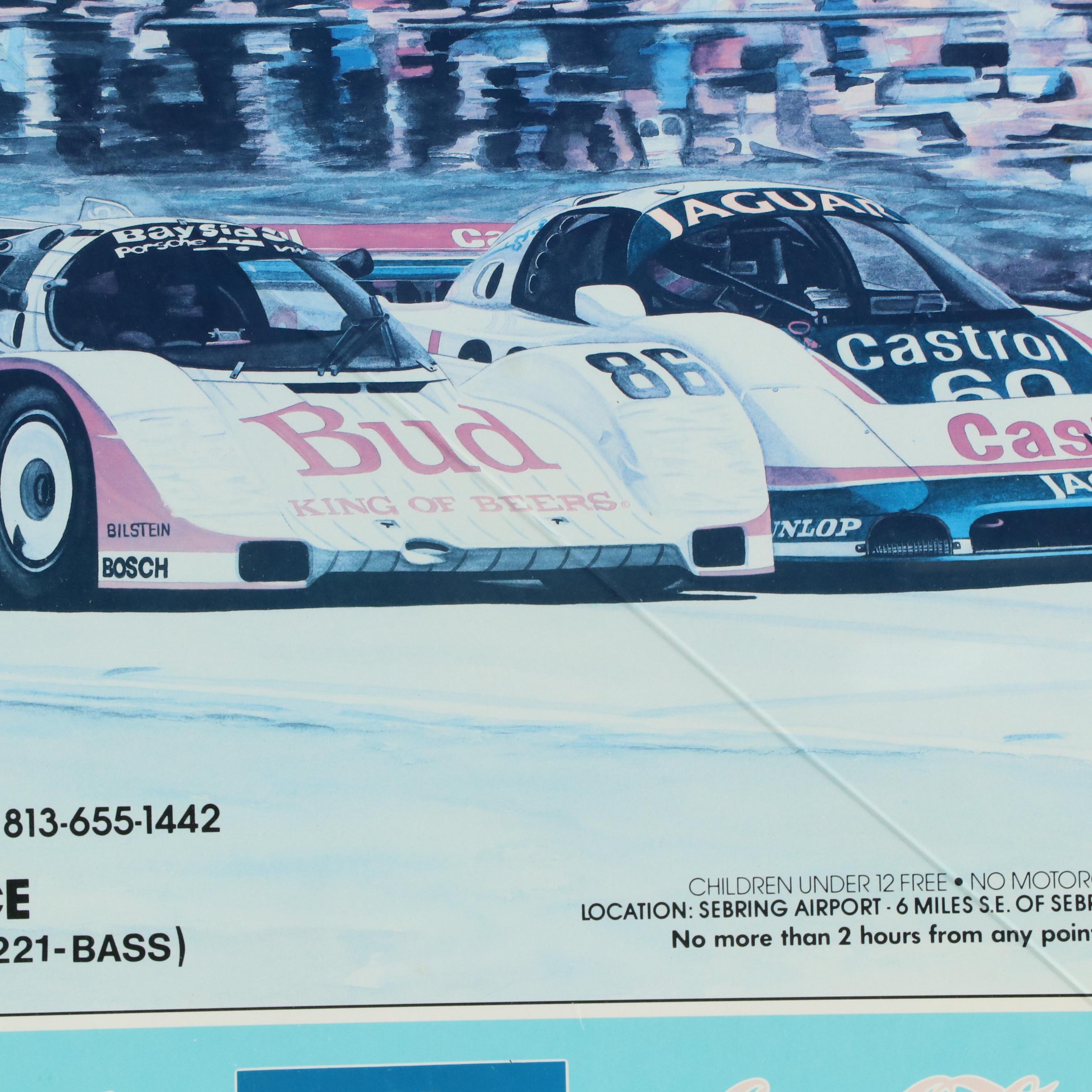 Offset Lithograph Posters of Sebring Grand Prix and Sebring Winners | EBTH
