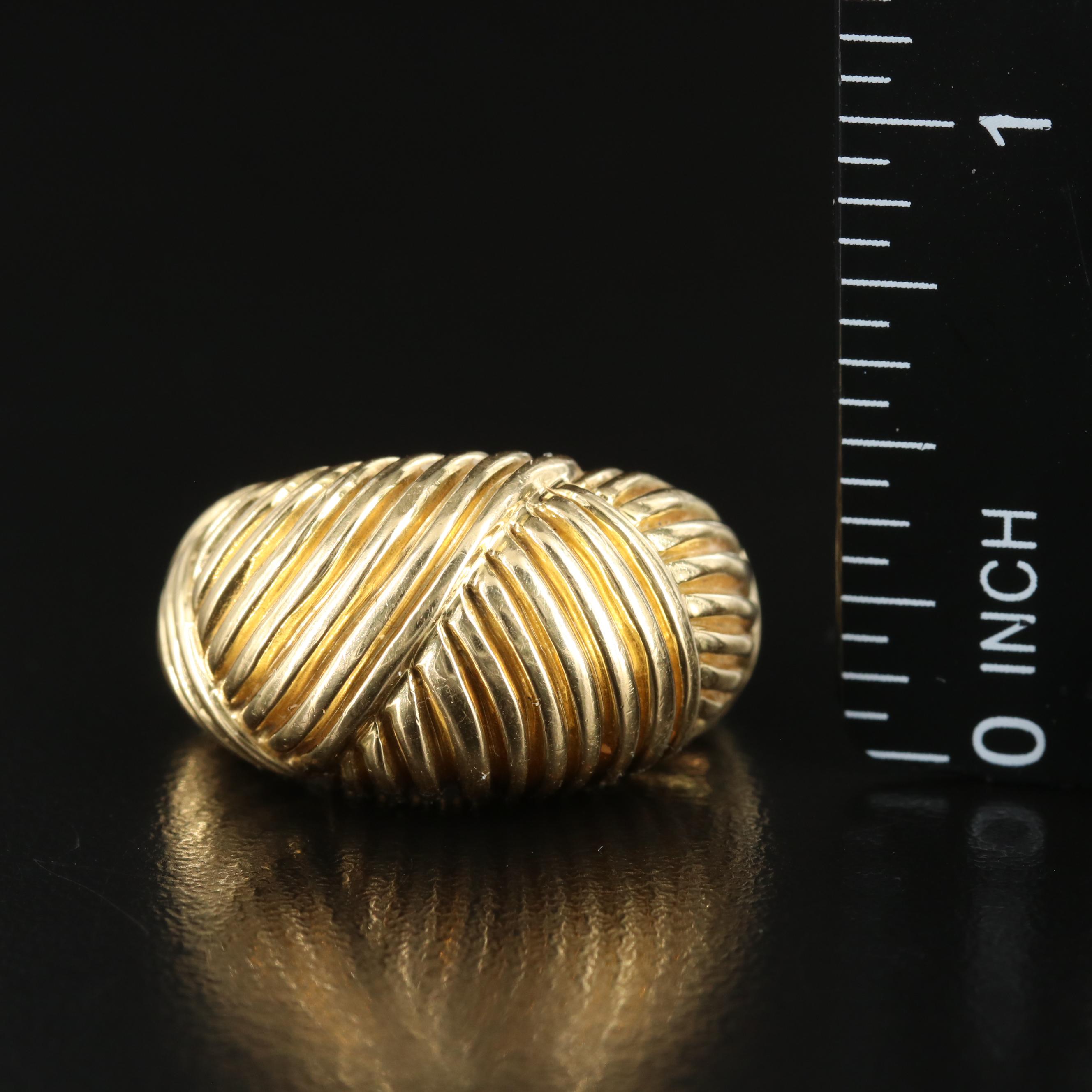 Tiffany & Co. Weave 18K Fluted Dome Ring | Everything But The House