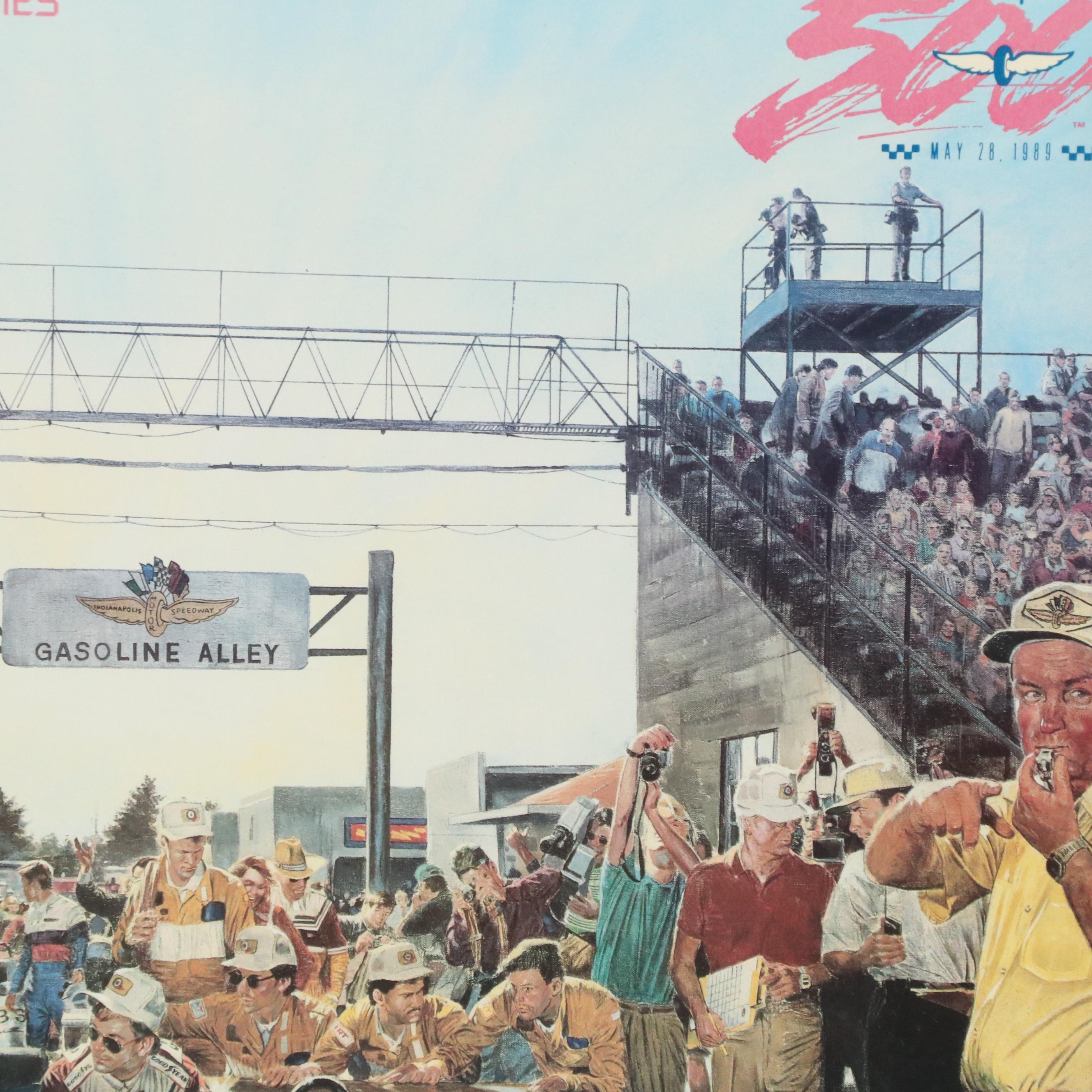 73rd Indianapolis 500 Offset Lithograph Commemorative Poster ...