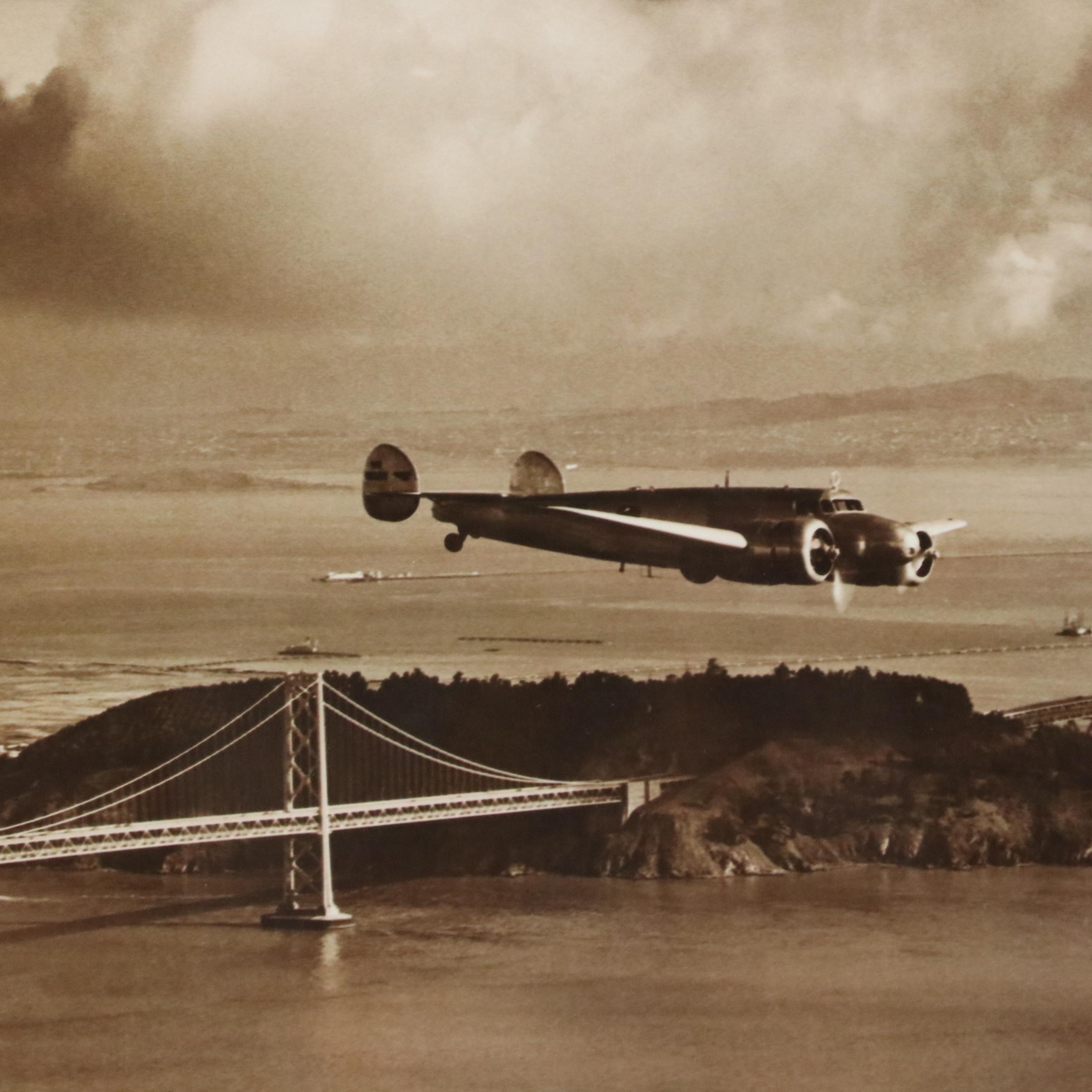 Offset Lithograph Poster "Amelia Earhart In Flight" | EBTH