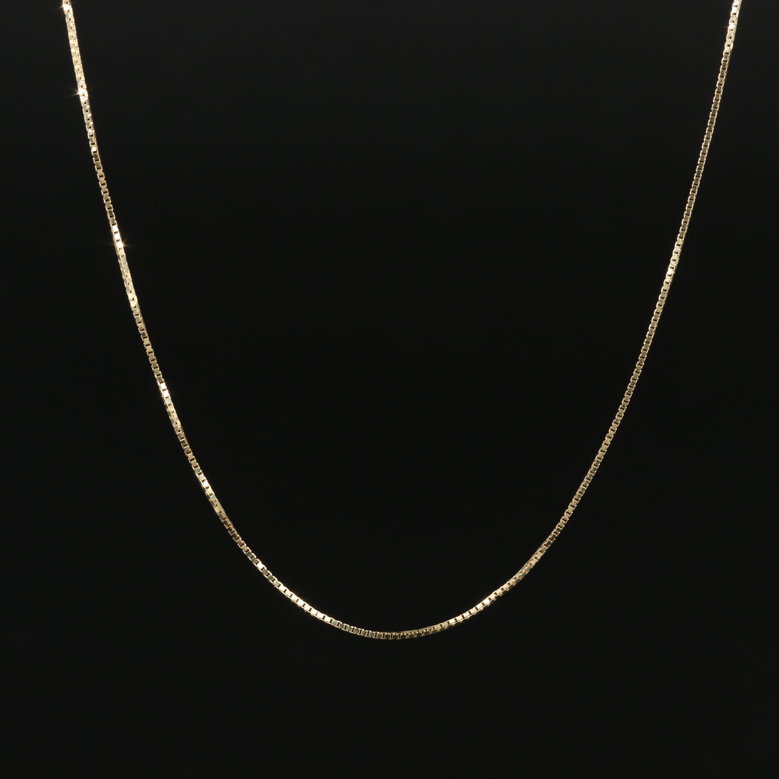 18K Box Chain Necklace | Everything But The House