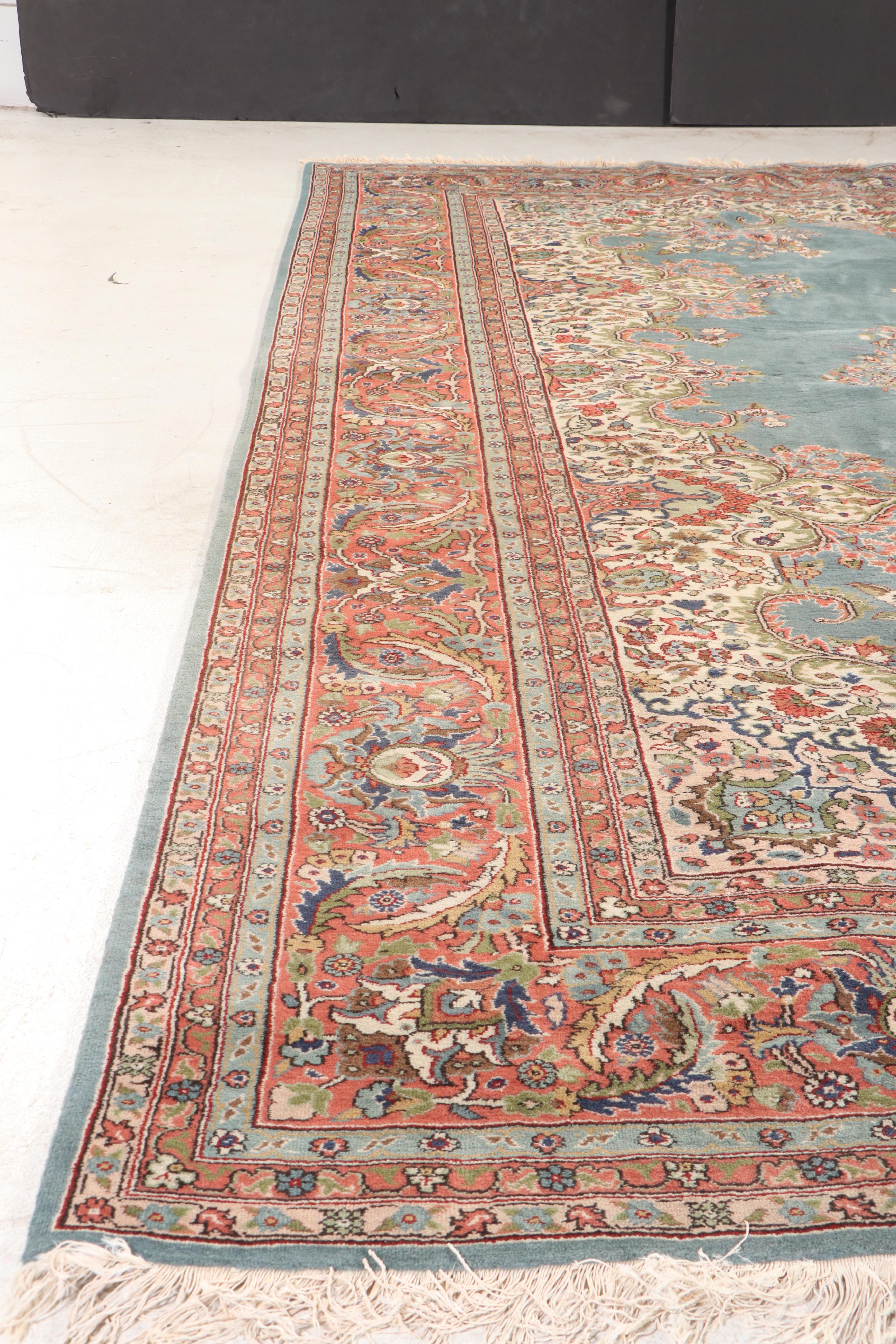 10'3 x 13'7 Hand-Knotted Persian Kerman Room Sized Rug | Everything But ...