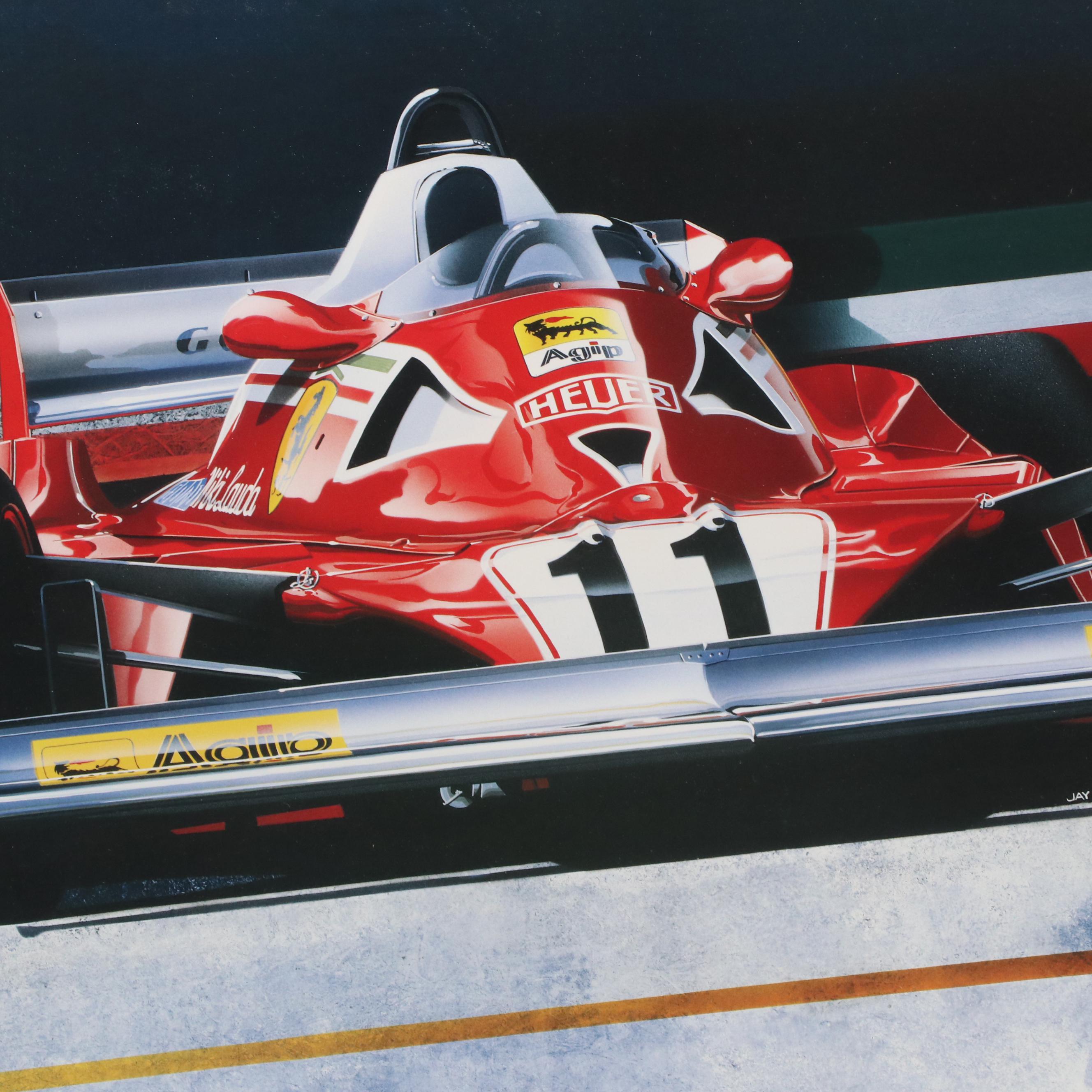 Jay Koka Signed Limited Edition "Ferrari 312T2" Print in Matted Frame ...