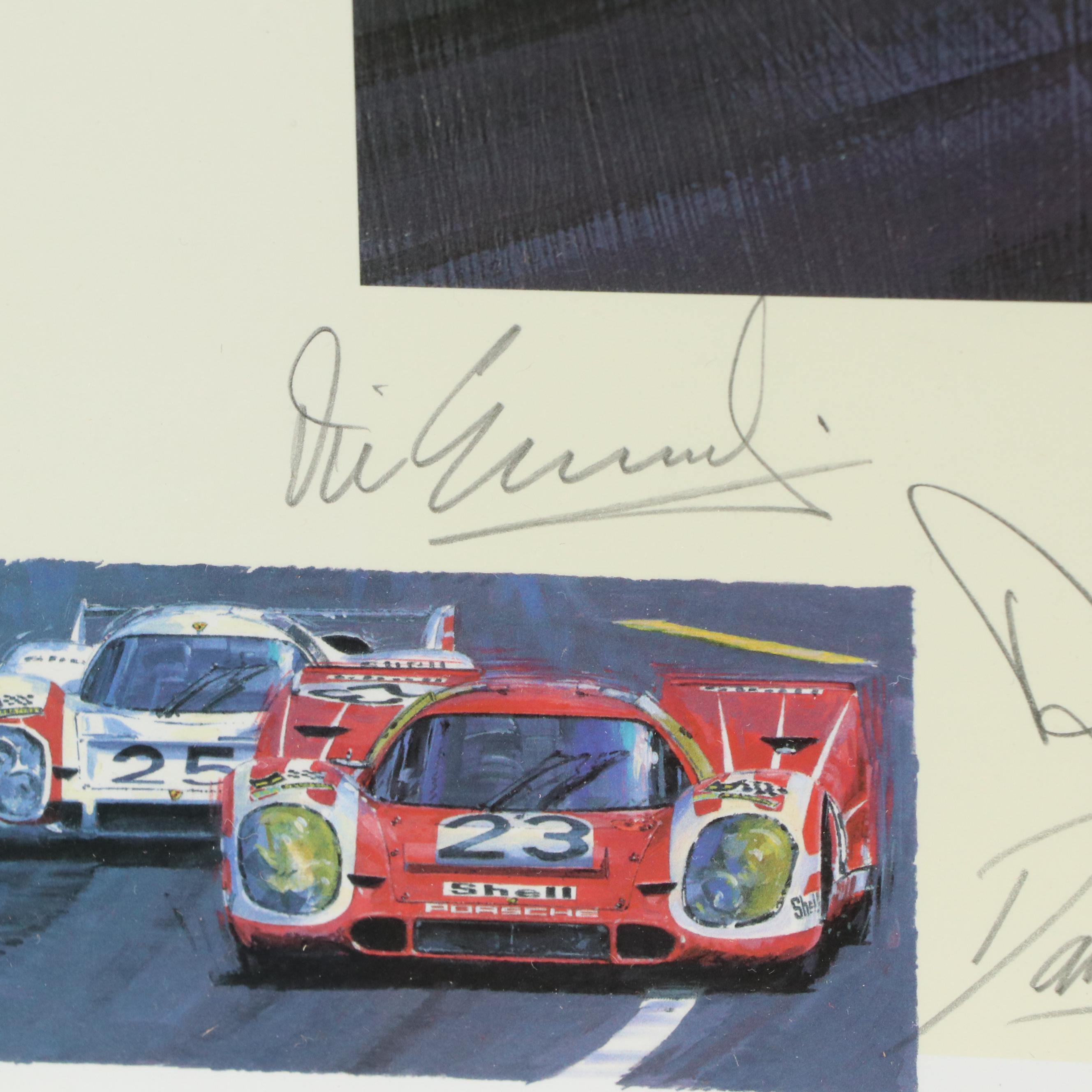 Chad McQueen and Others Signed "Le Mans" Framed Limited Edition Racing ...
