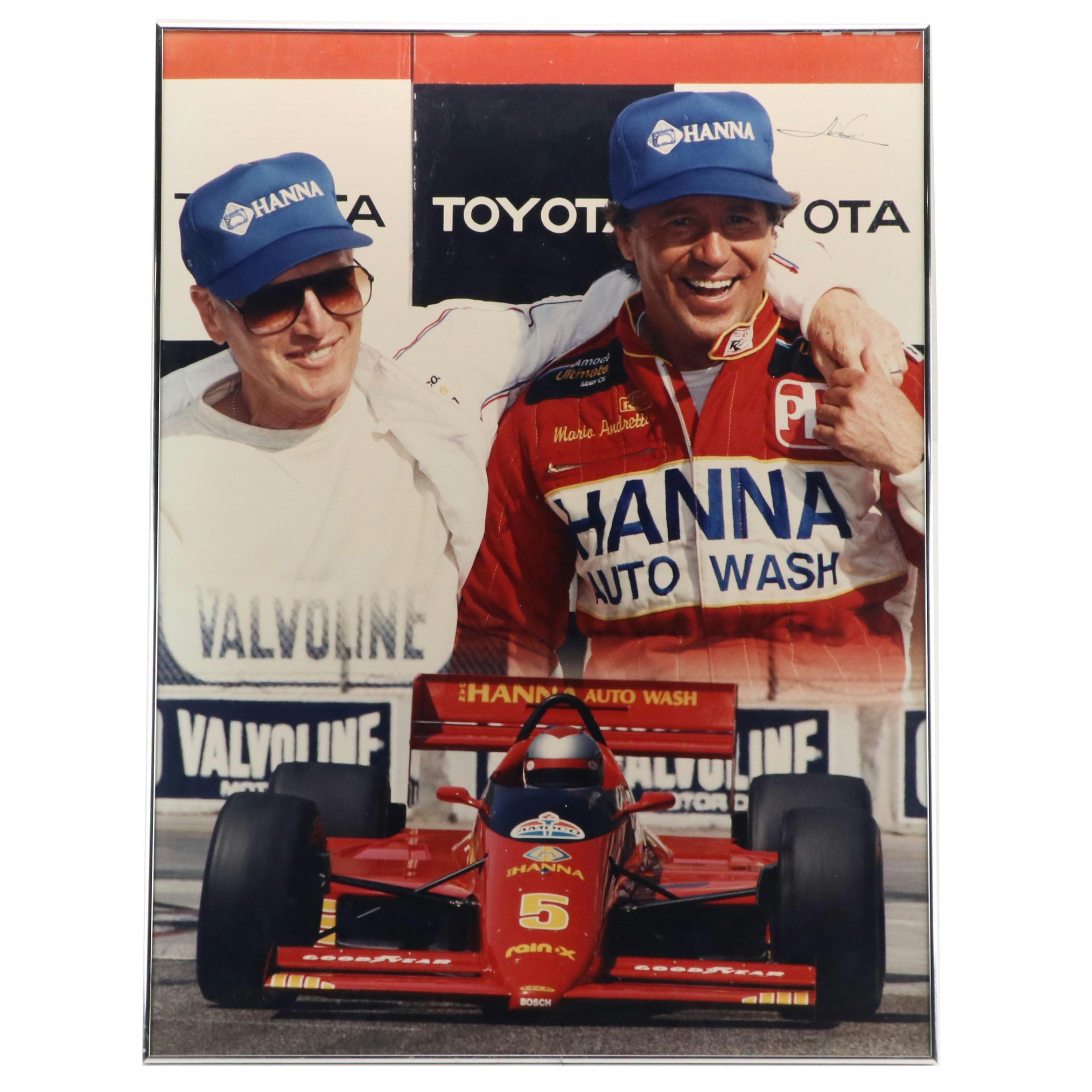 Mario Andretti Signed Hanna Auto Wash F1 Racing Framed Print ...