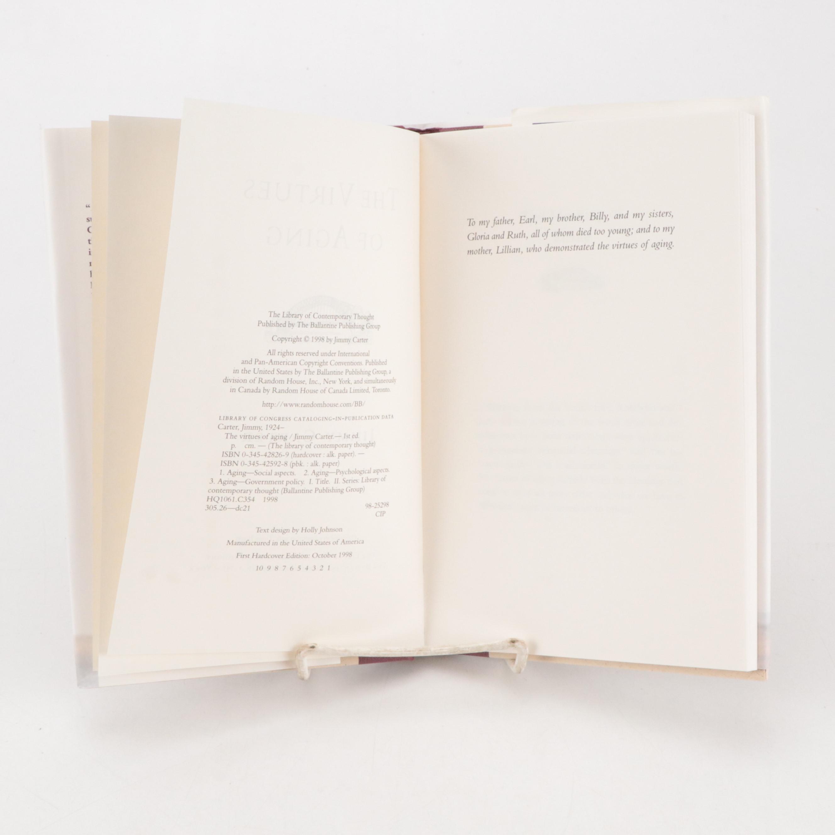 Signed First Edition "The Virtues of Aging" and "A White House Diary ...