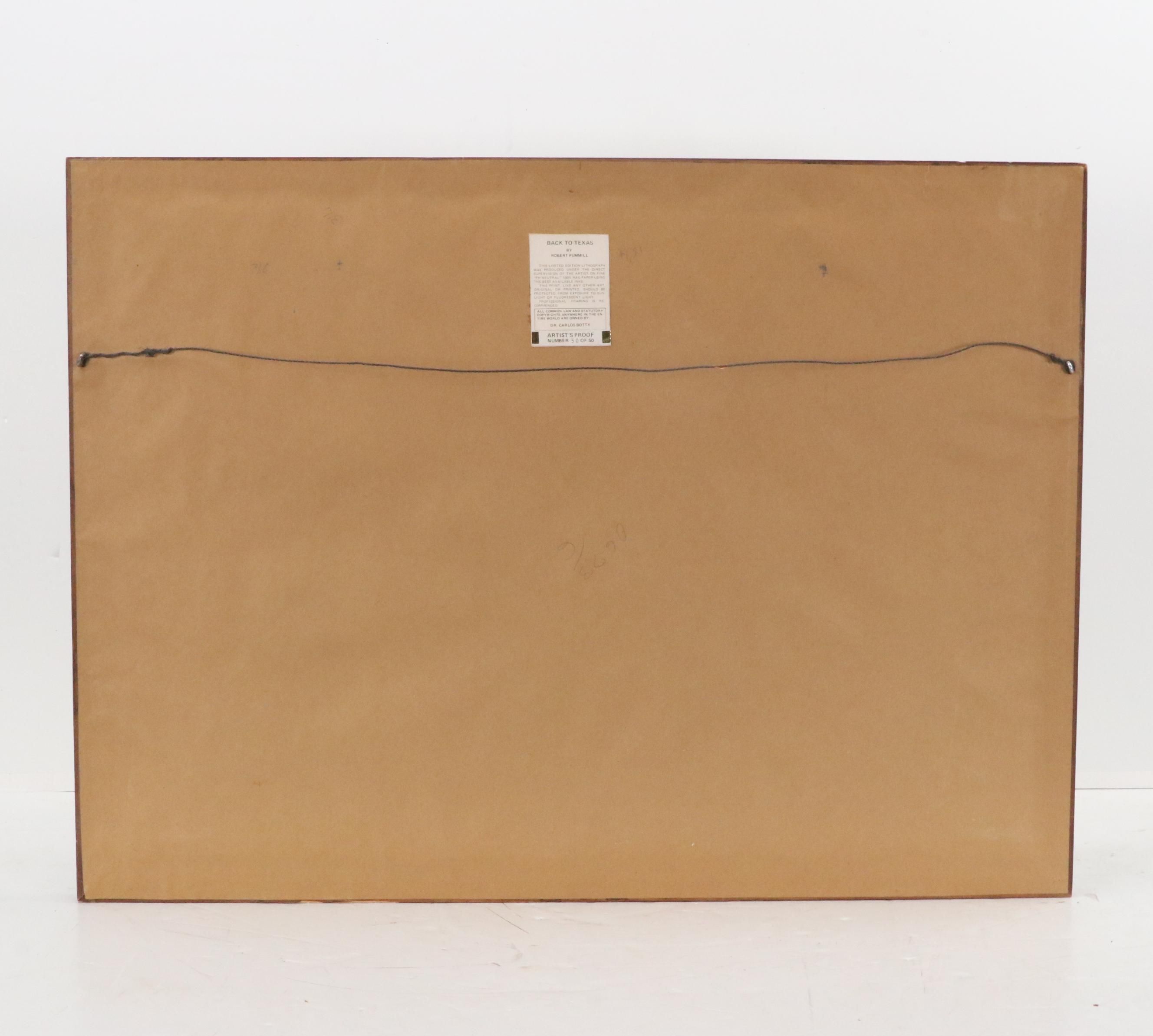 Robert Pumill Offset Lithograph "Back to Texas" | Everything But The House