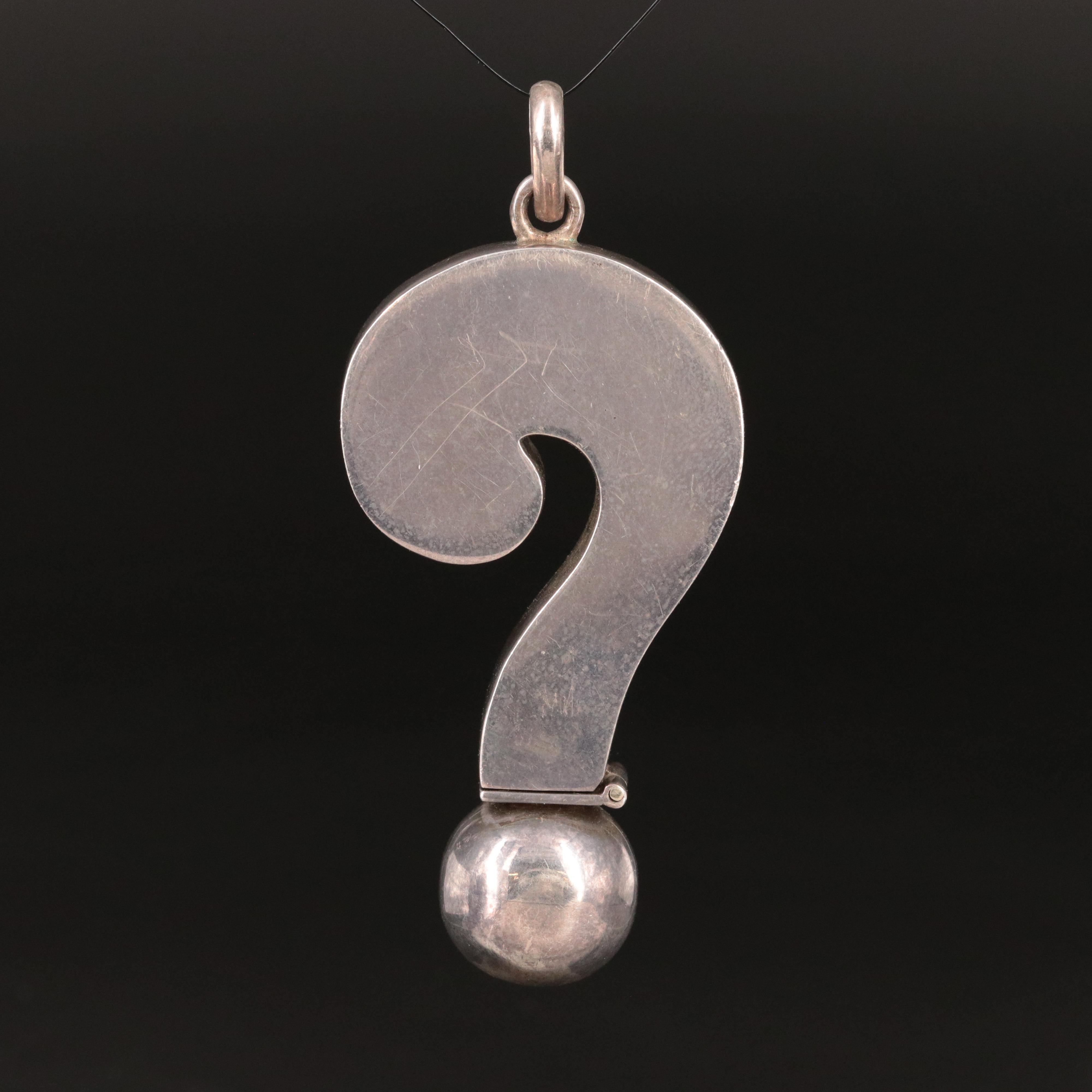 Sterling Question Mark Pendant | EBTH