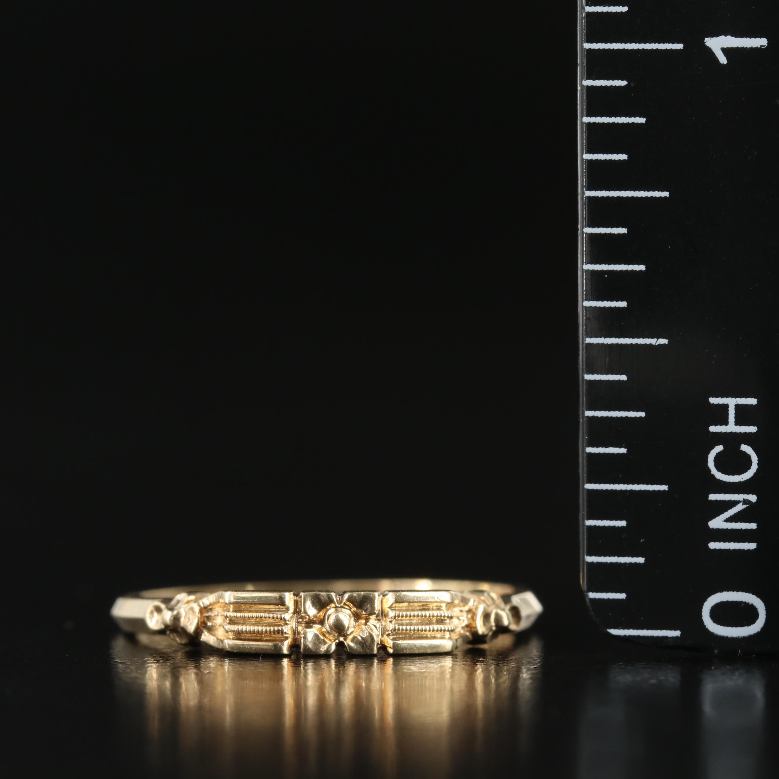 14K Floral Stepped Ring | Everything But The House