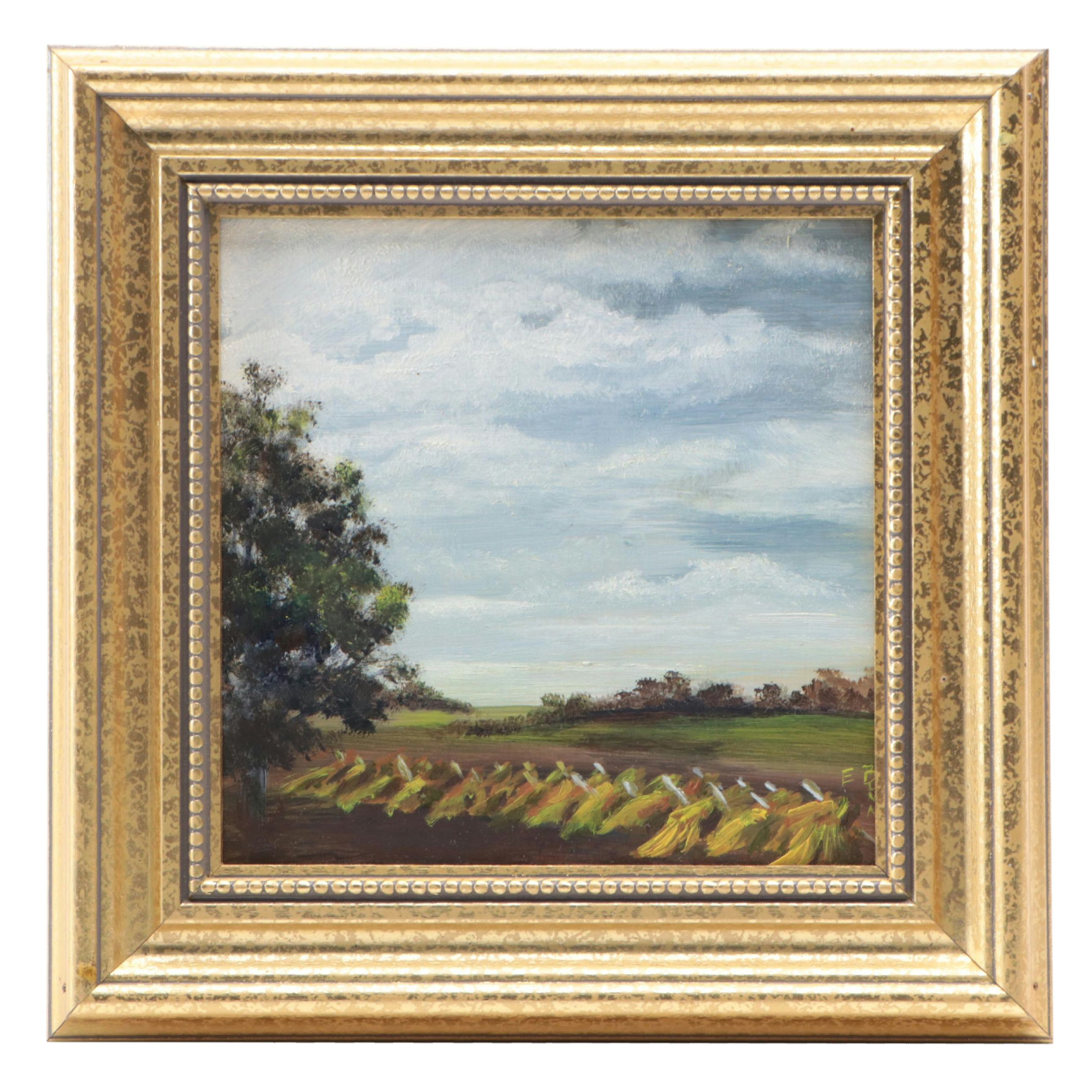 Emily Bunn Oil Painting of a Pastoral Landscape | EBTH
