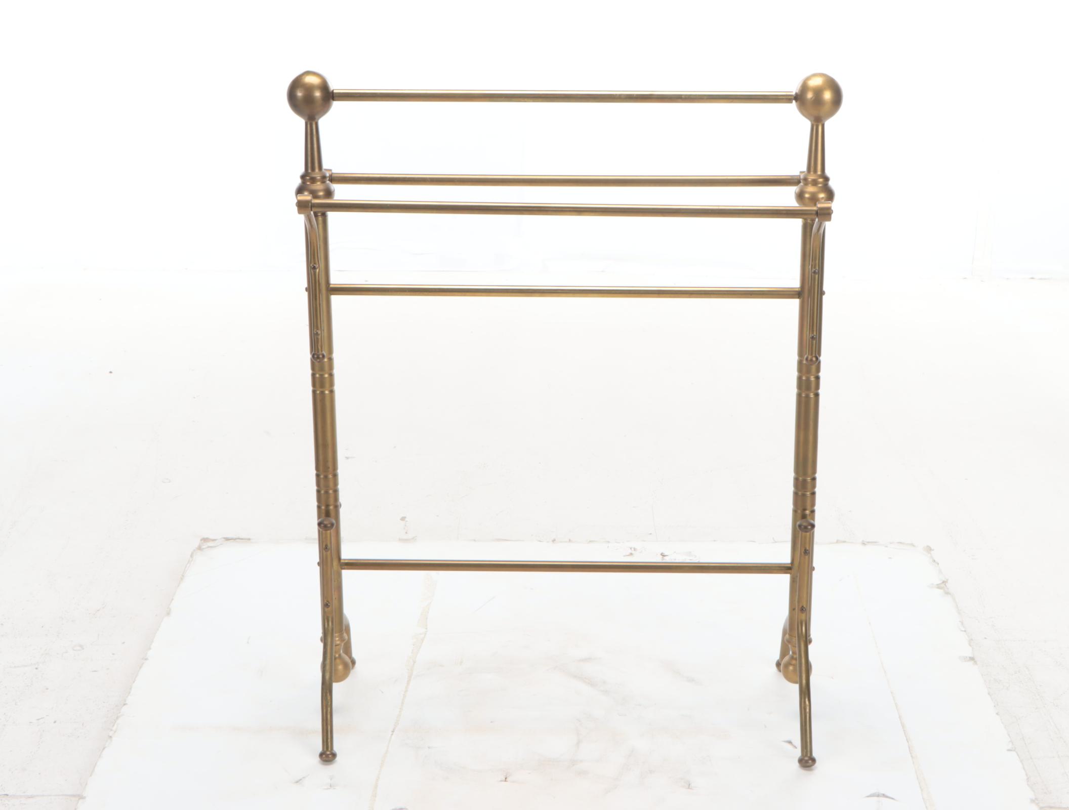 Victorian Style Cast Brass Cannonball Quilt/Blanket Rack | Everything ...