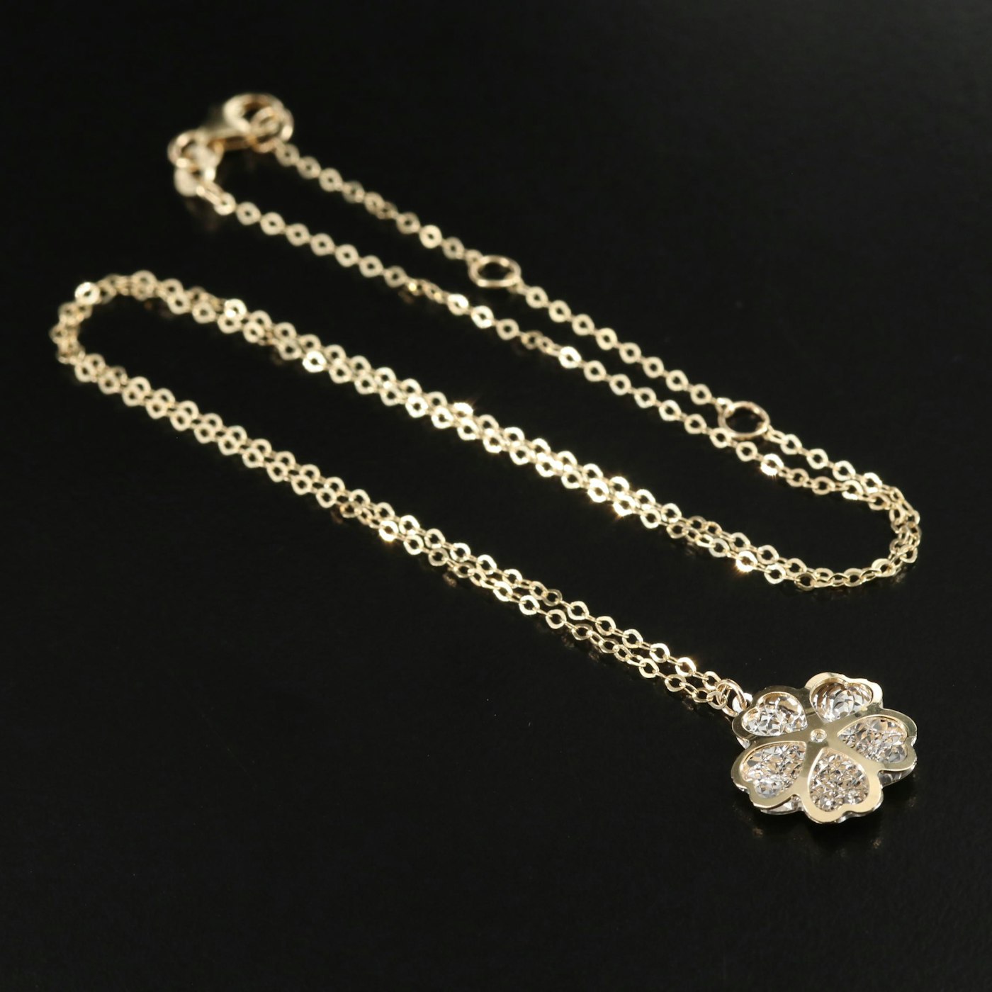 14K Flower Pendant Necklace | Everything But The House 14K Flower Pendant Necklace | Everything But The House