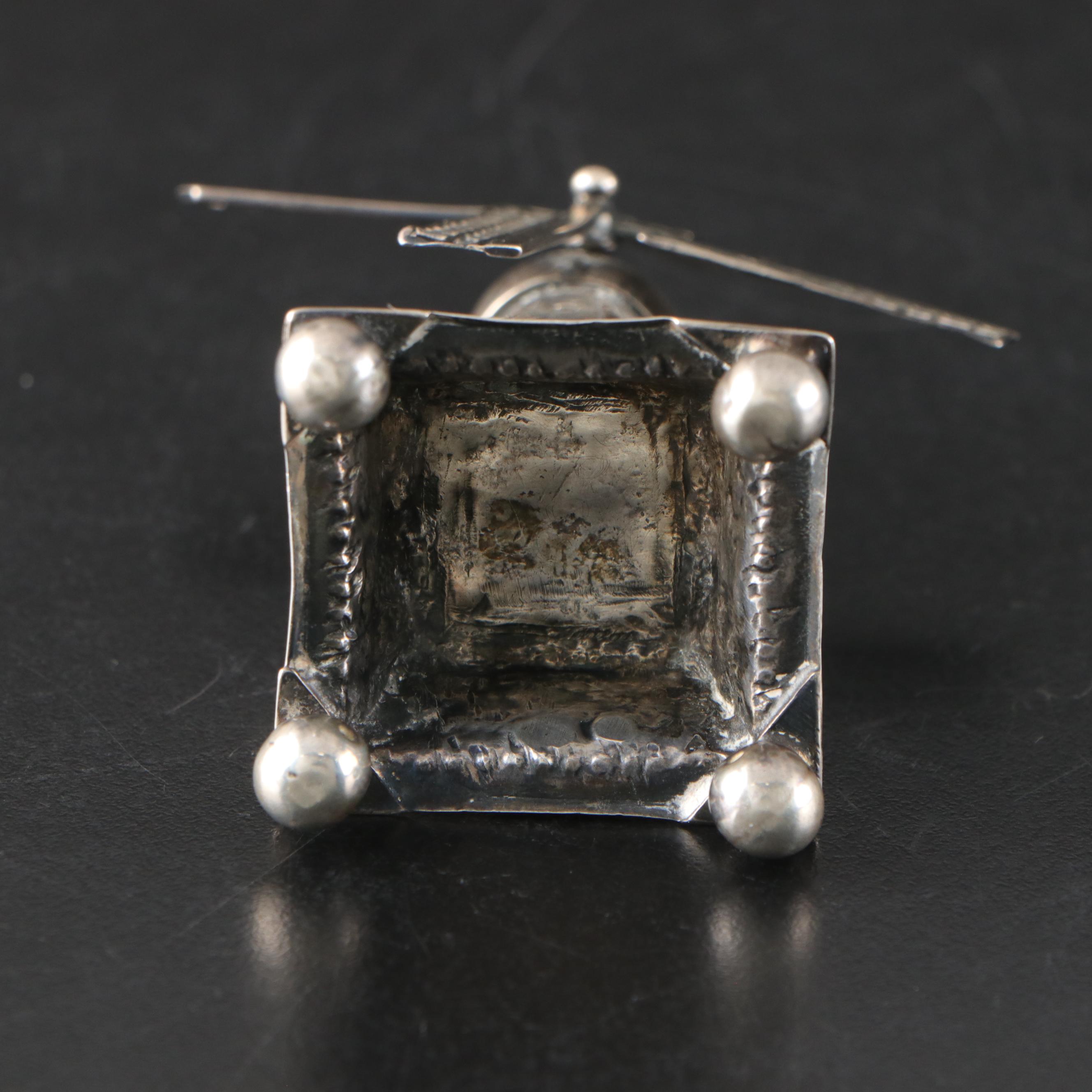 Dutch 833 Silver Miniature Windmill, Late 19th / Early 20th Century ...