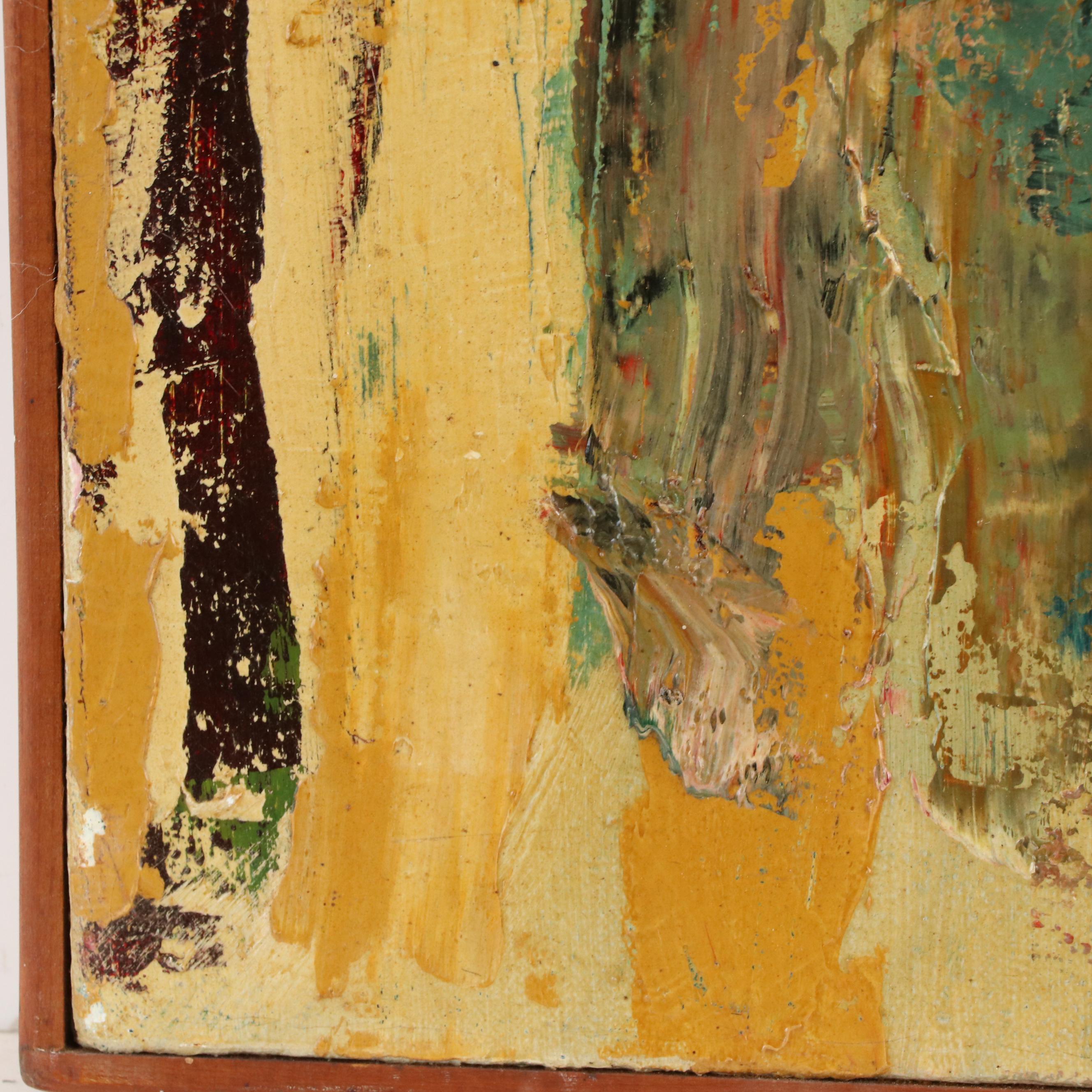 Modernist Impasto Oil Painting of Non-Objective Composition | EBTH