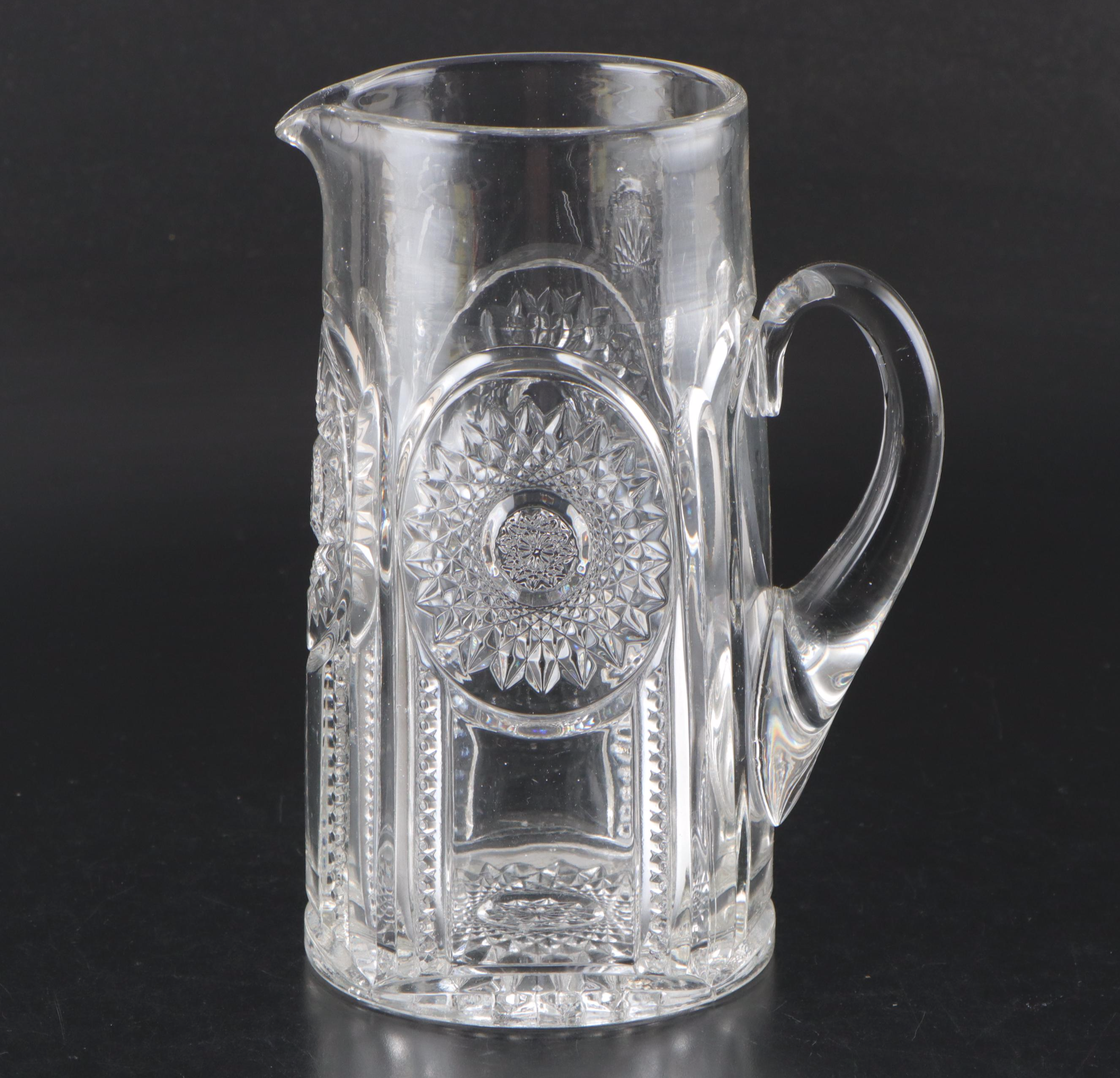 EAPG Pitcher with Sherbets and Nappy Bowl, Early to Mid 20th Century ...