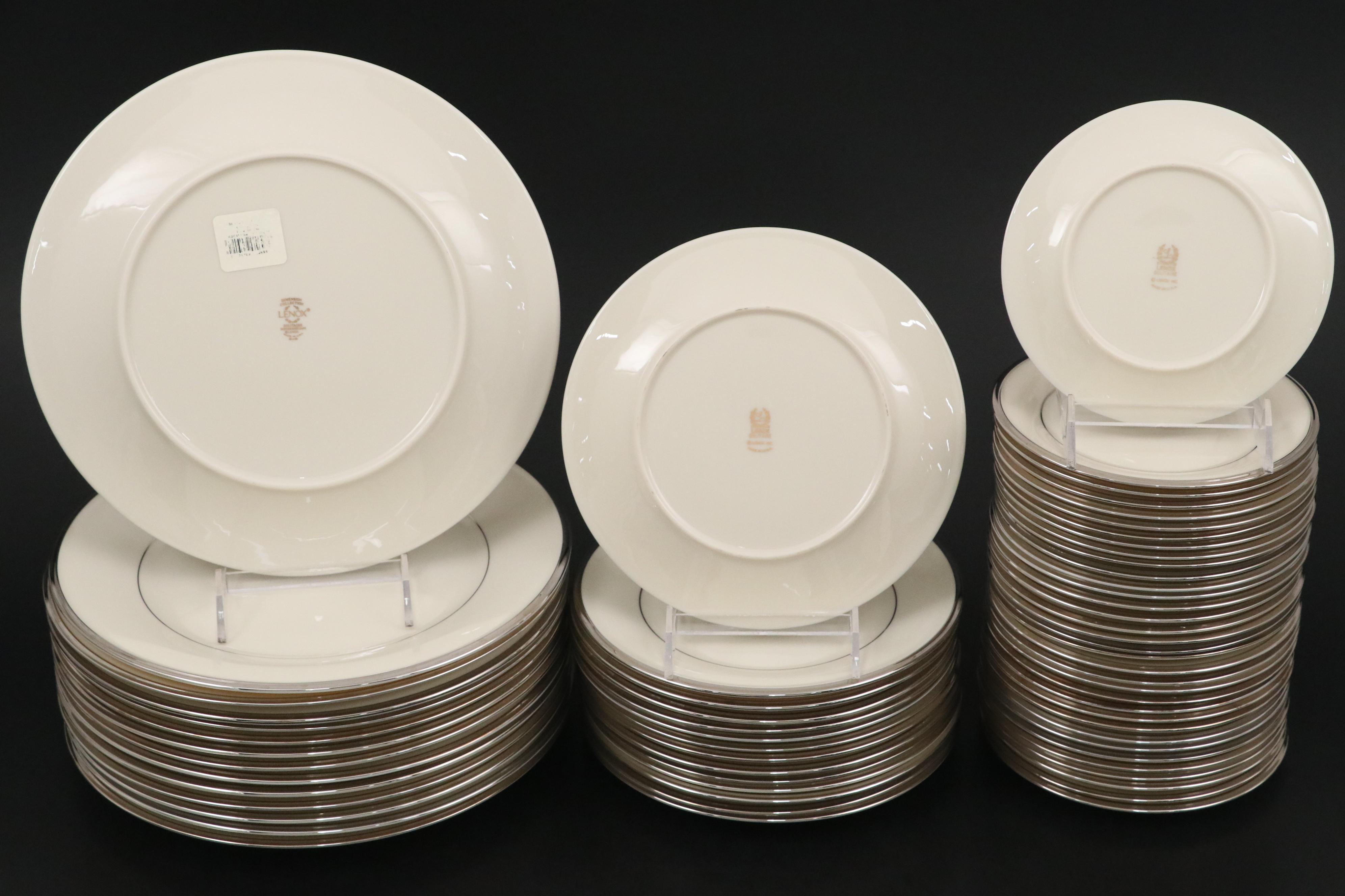 Lenox "Solitaire" Porcelain Dinner Plates, Saucers and More ...