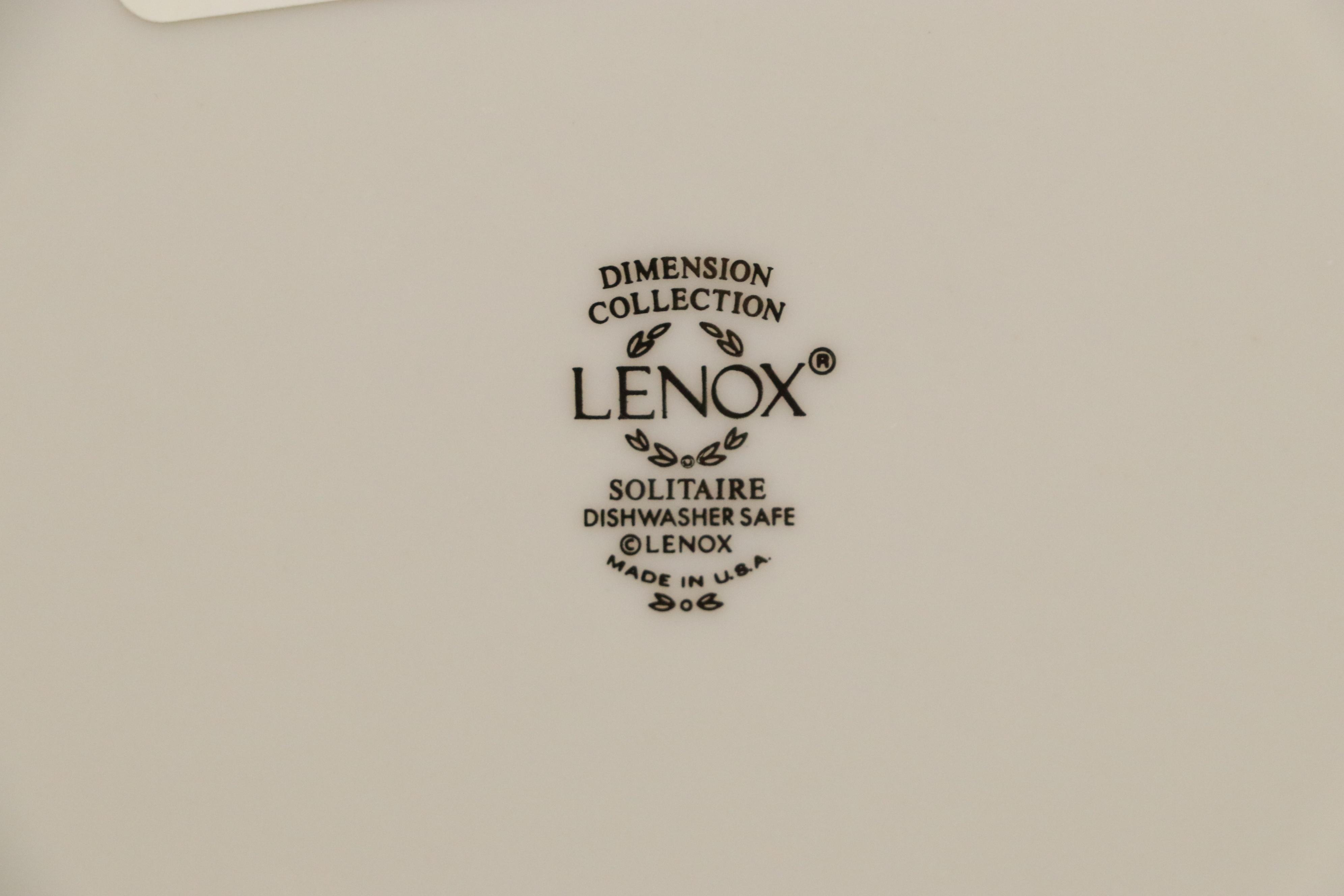 Lenox "Solitaire" Porcelain Dinner Plates, Saucers and More ...