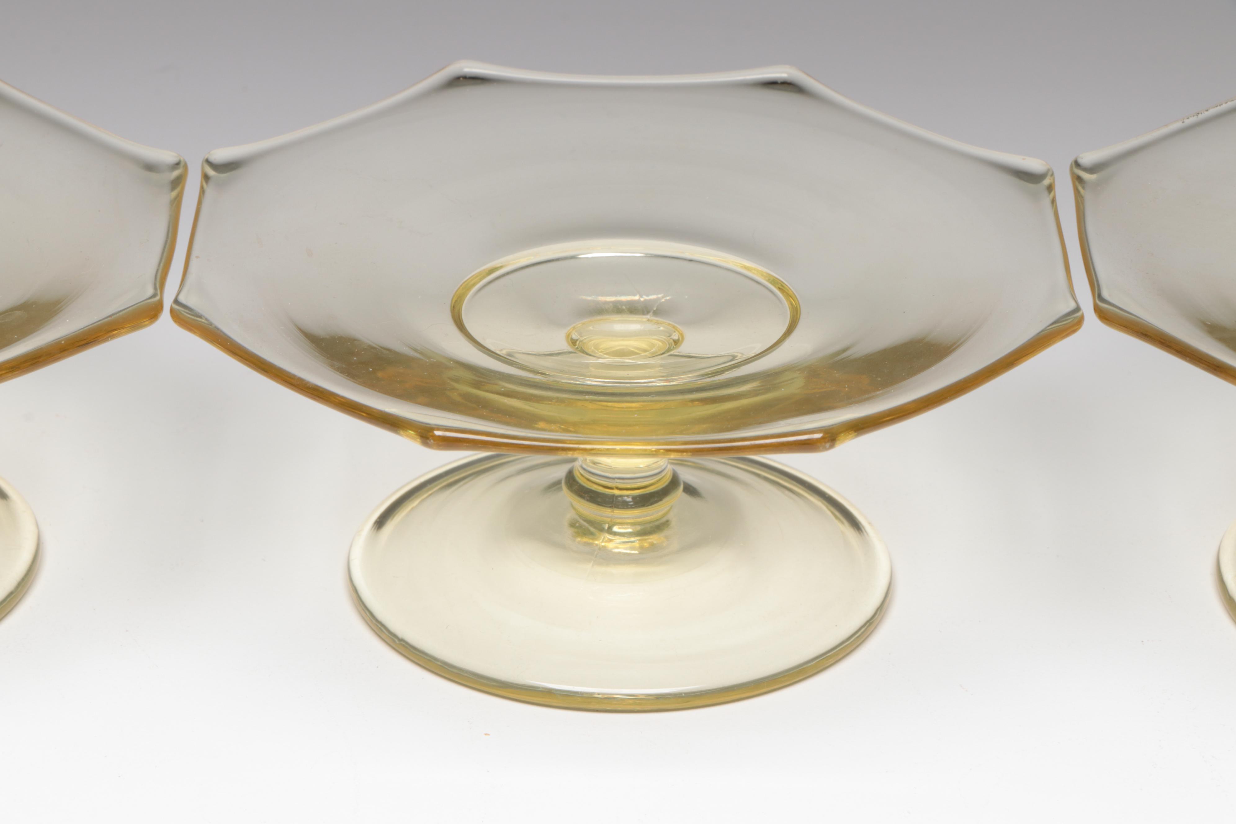 Lancaster Glass "Cane Landrum" and Other Yellow Depression Glass ...