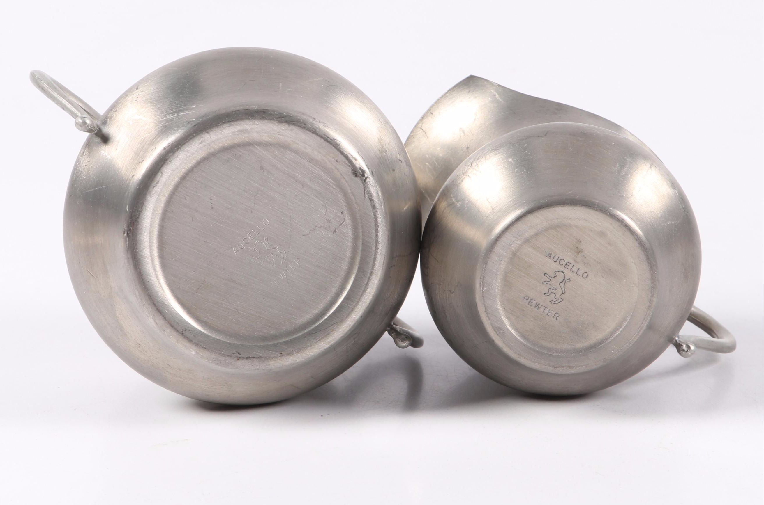 Stieff "Williamsburg" Pewter Salt Dish and Shaker with More Pewter ...