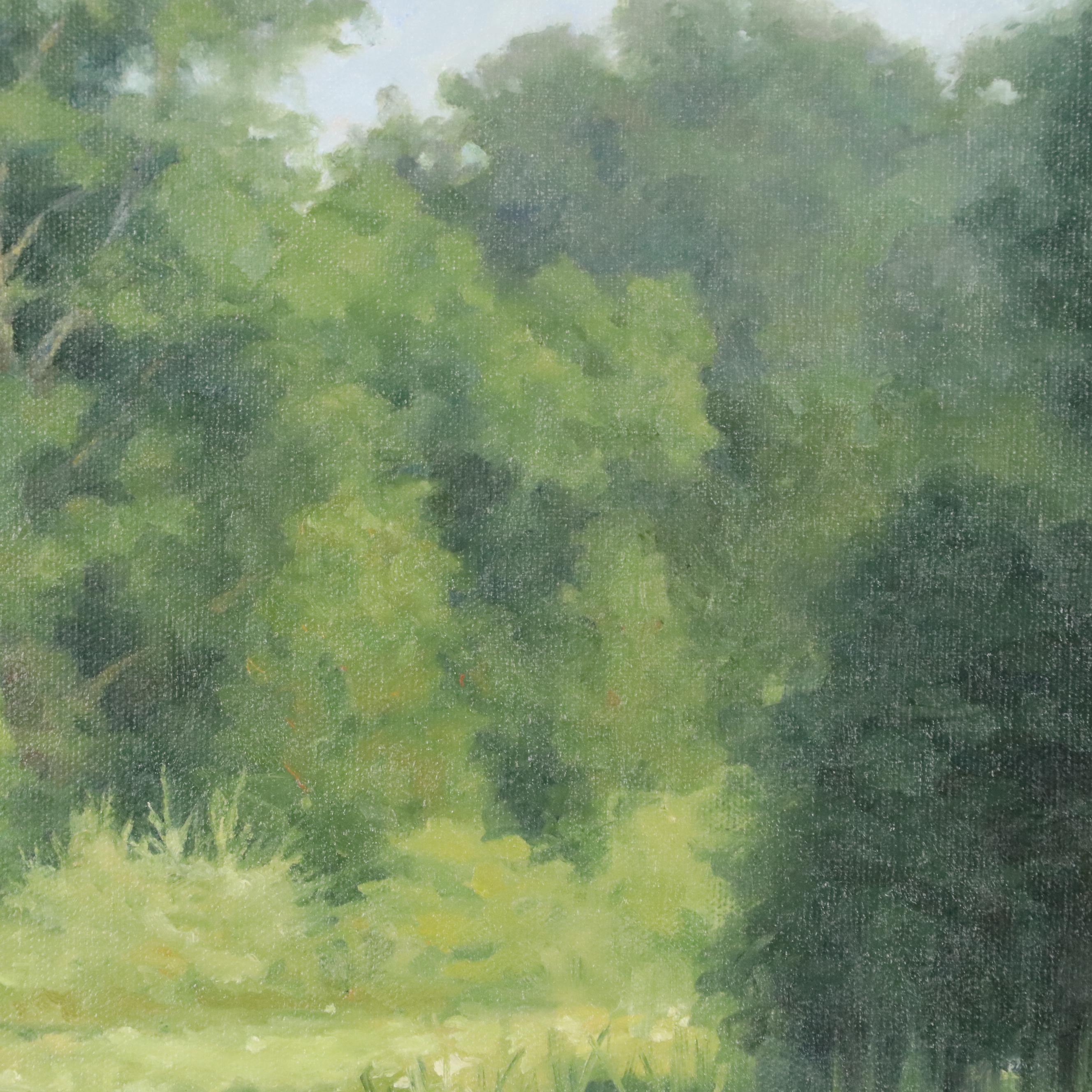 Jeff Morrow Landscape Oil Painting of Summer Field | Everything But The ...