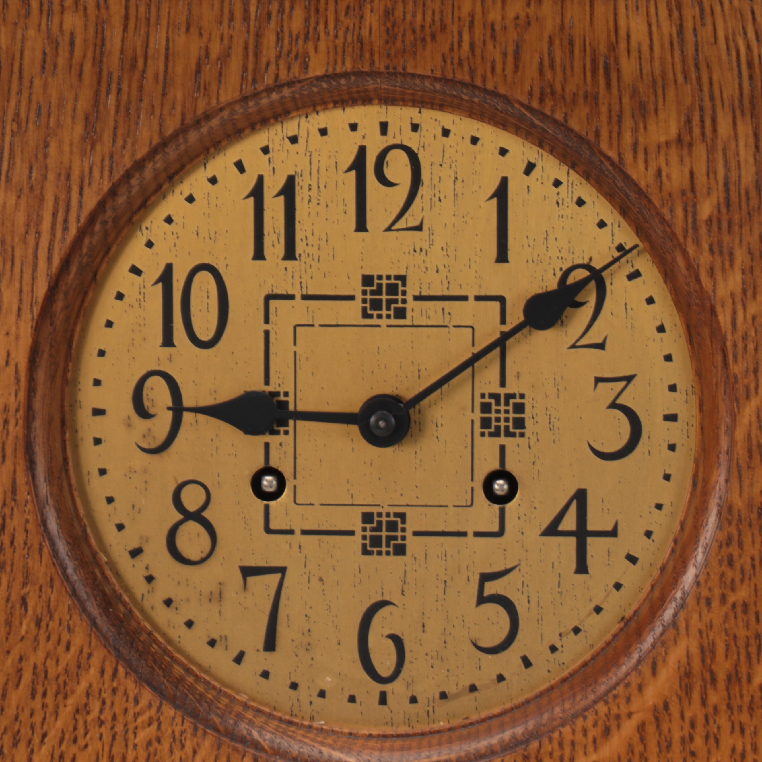 Stickley Craftsman Style Oak Mantel Clock | Everything But The House