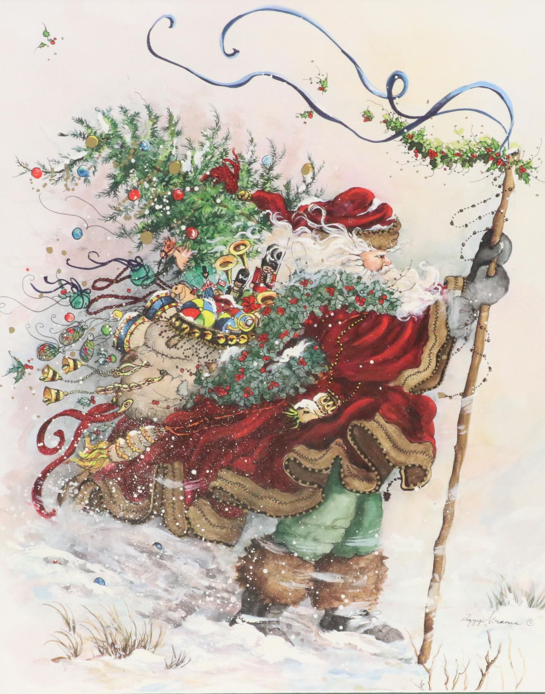 Offset Print of Santa Claus After Peggy Abrams | EBTH