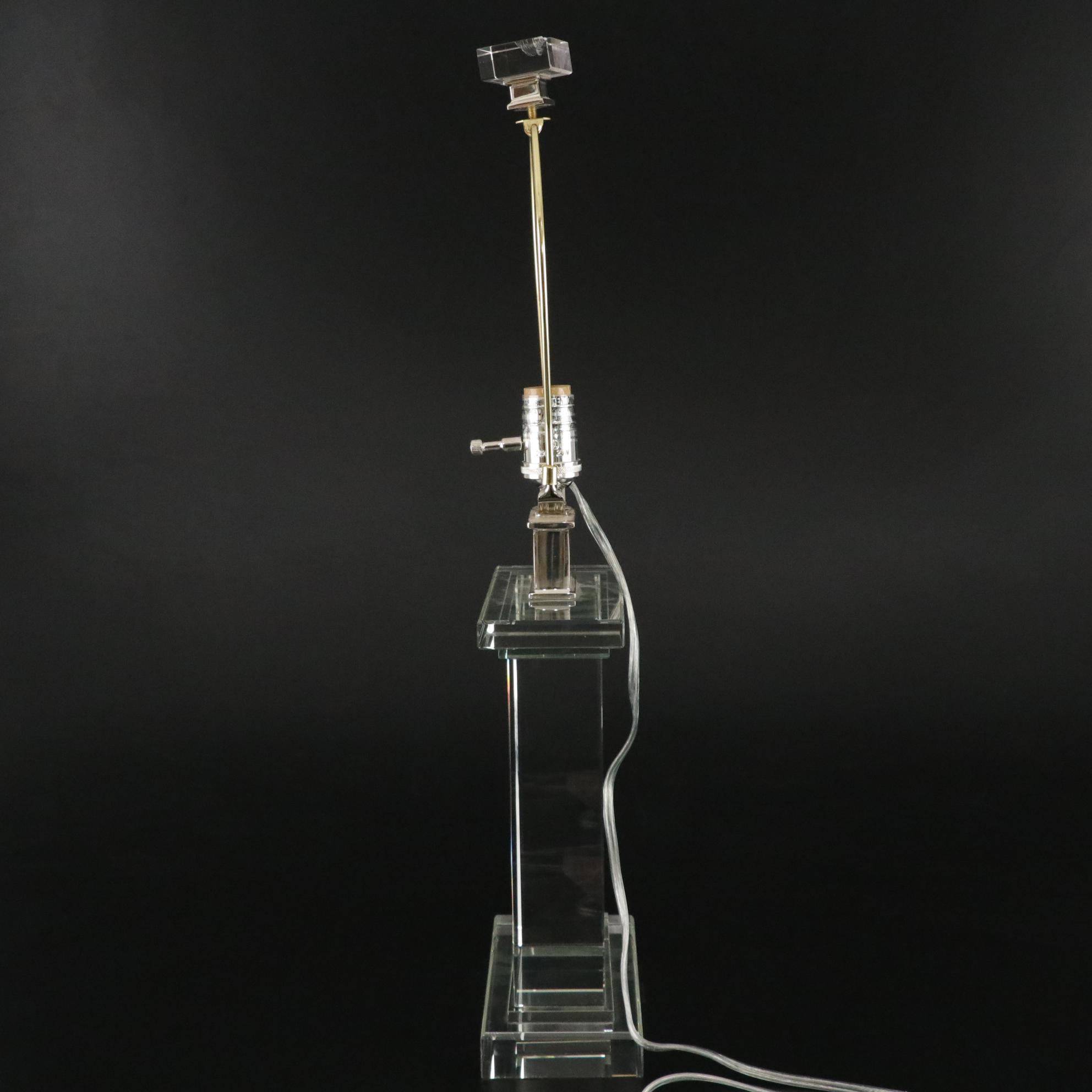 Contemporary Rectangular Glass Table Lamp | EBTH