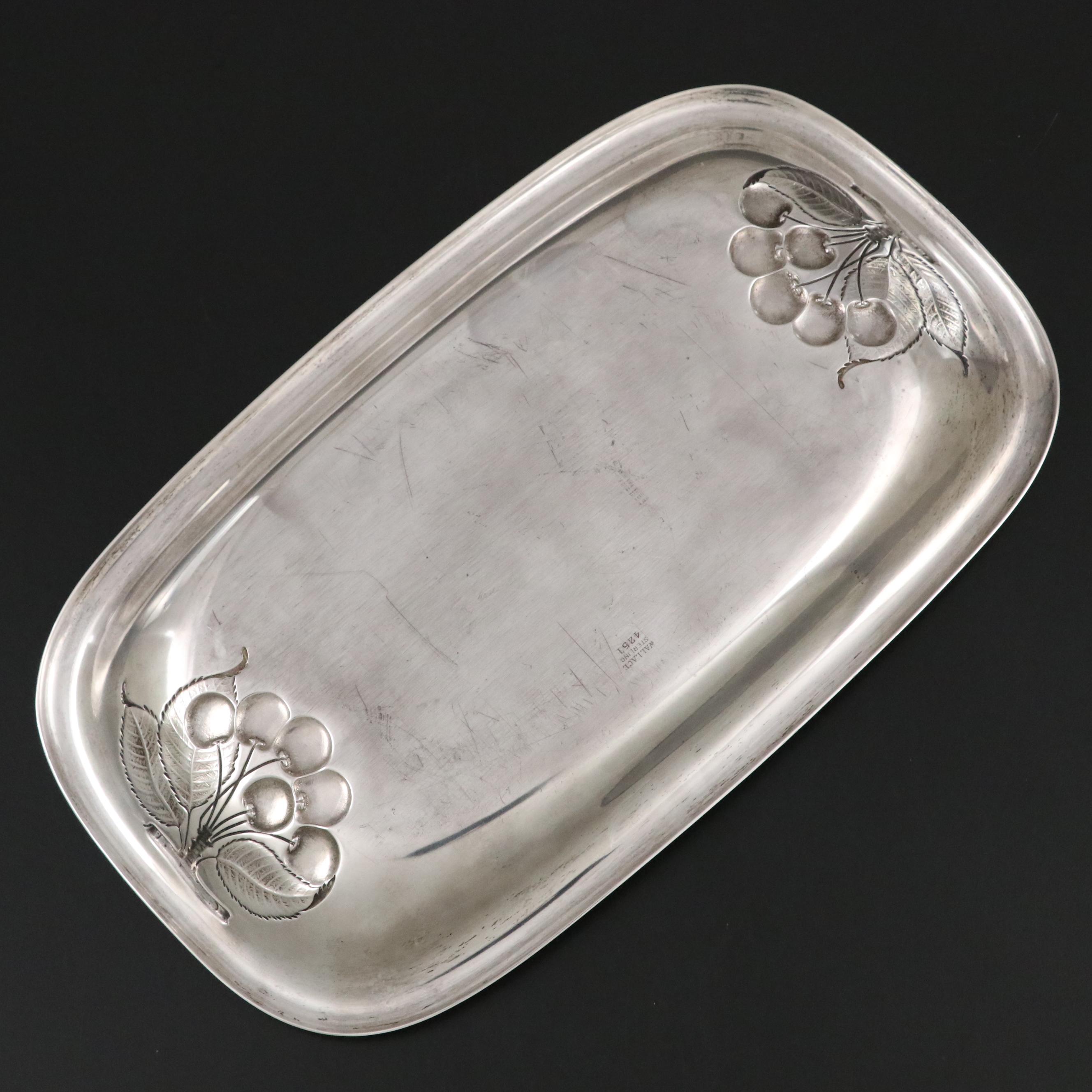 Wallace Sterling Silver Tray with Cherry Motif | EBTH
