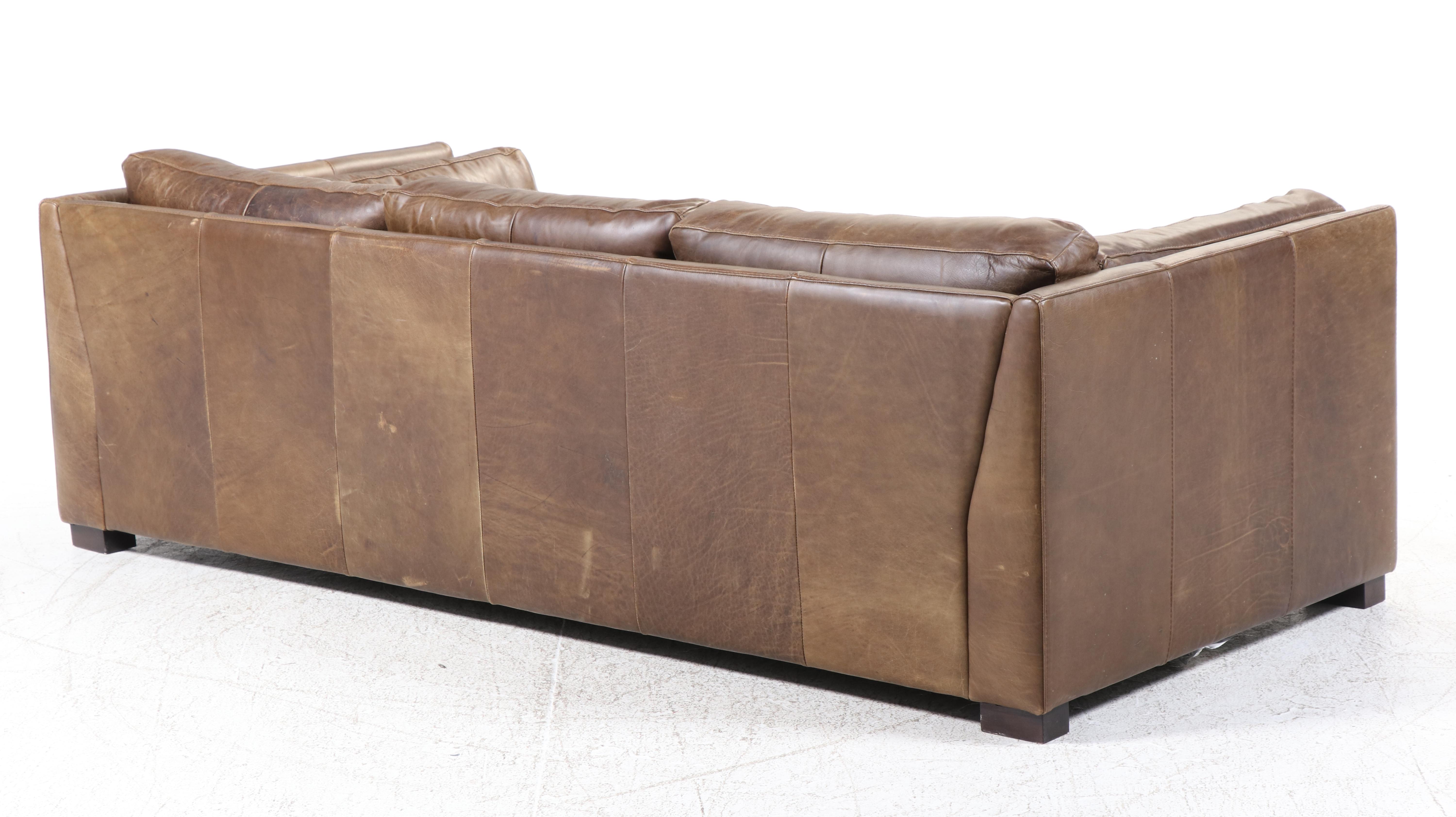 Soft Line Italian Leather Sofa | Everything But The House